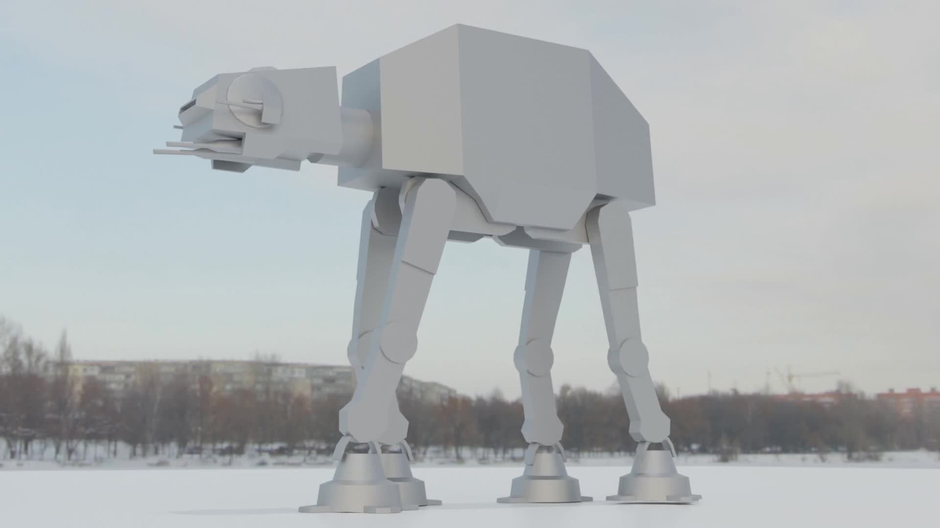 ArtStation - Low-poly AT-AT Walking Animation