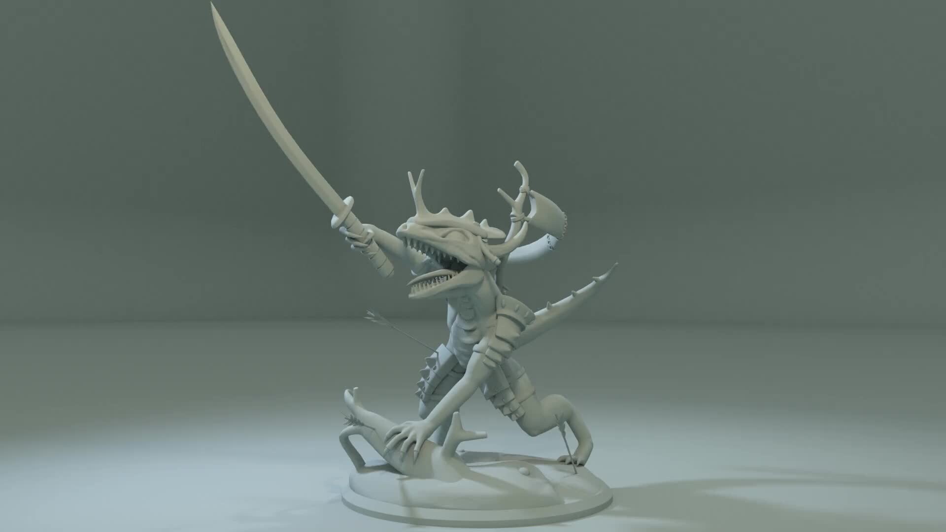 ArtStation - Lizard Samurai
