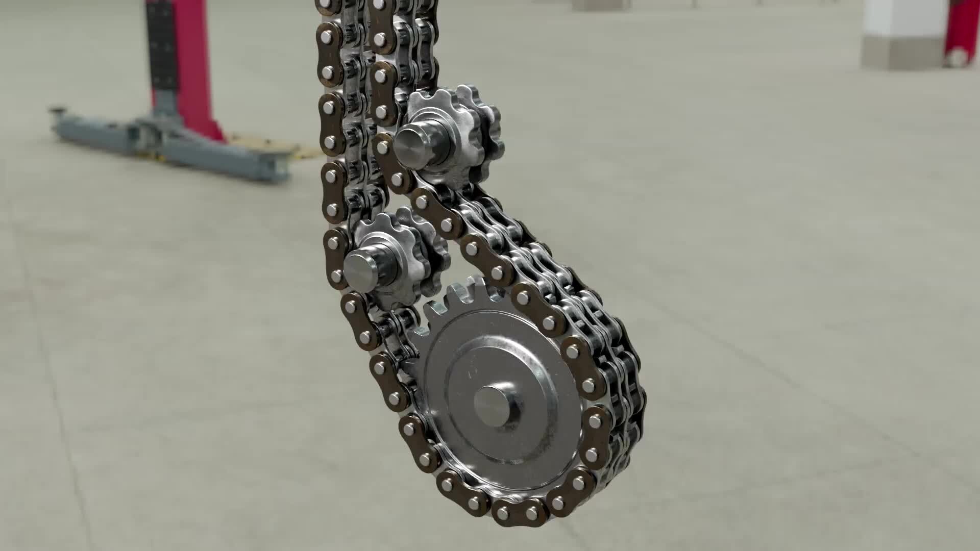 ArtStation - Sprocket & Chain animation (developmental for robot arm)