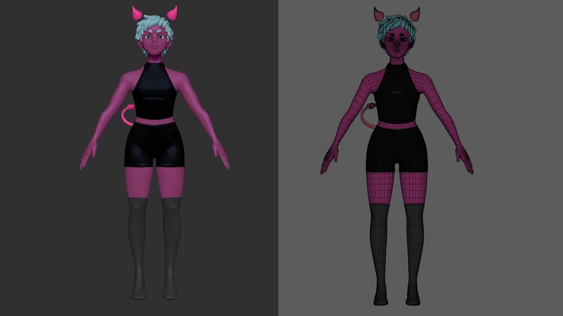 ArtStation - Cute demon character model