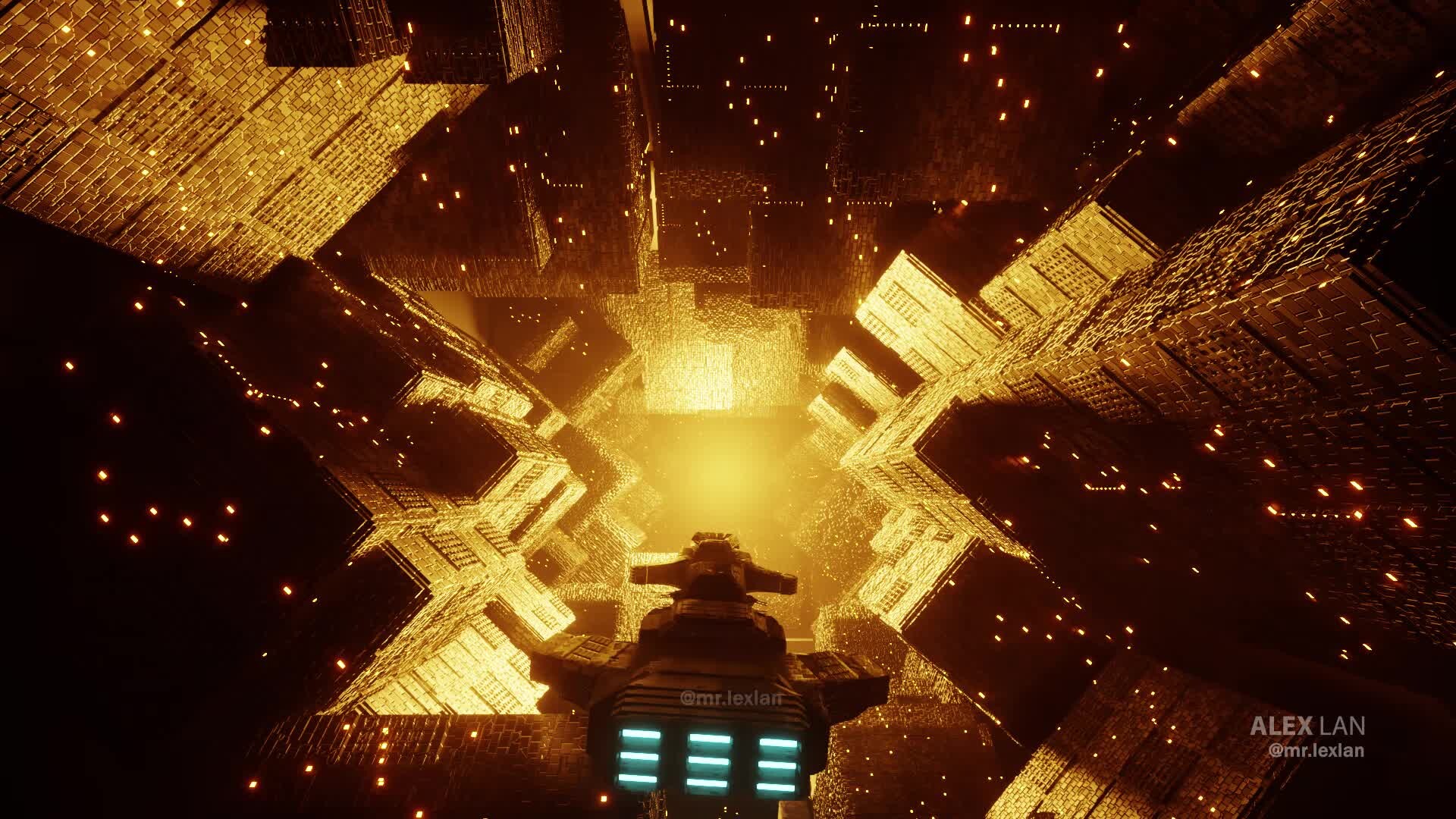 ArtStation - Golden Core Spaceship