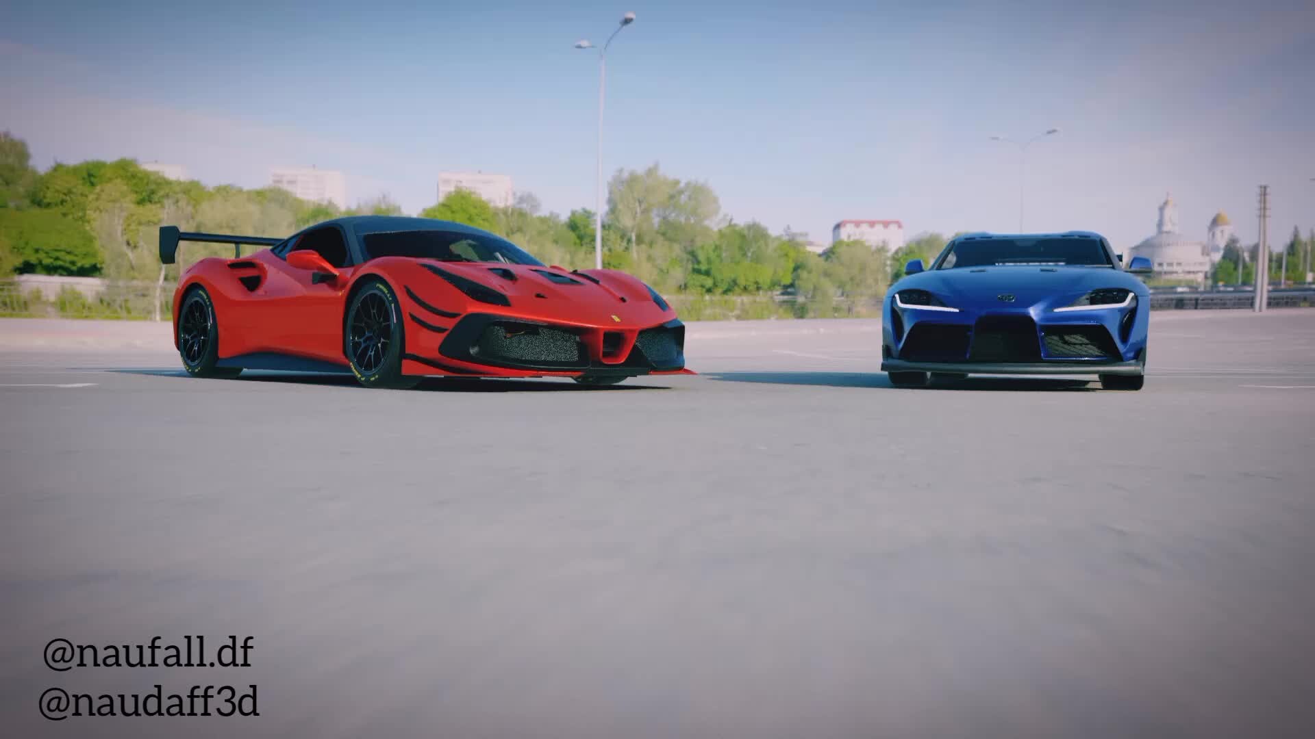 ArtStation - Ferrari 488 & Toyota Supra Short Animation