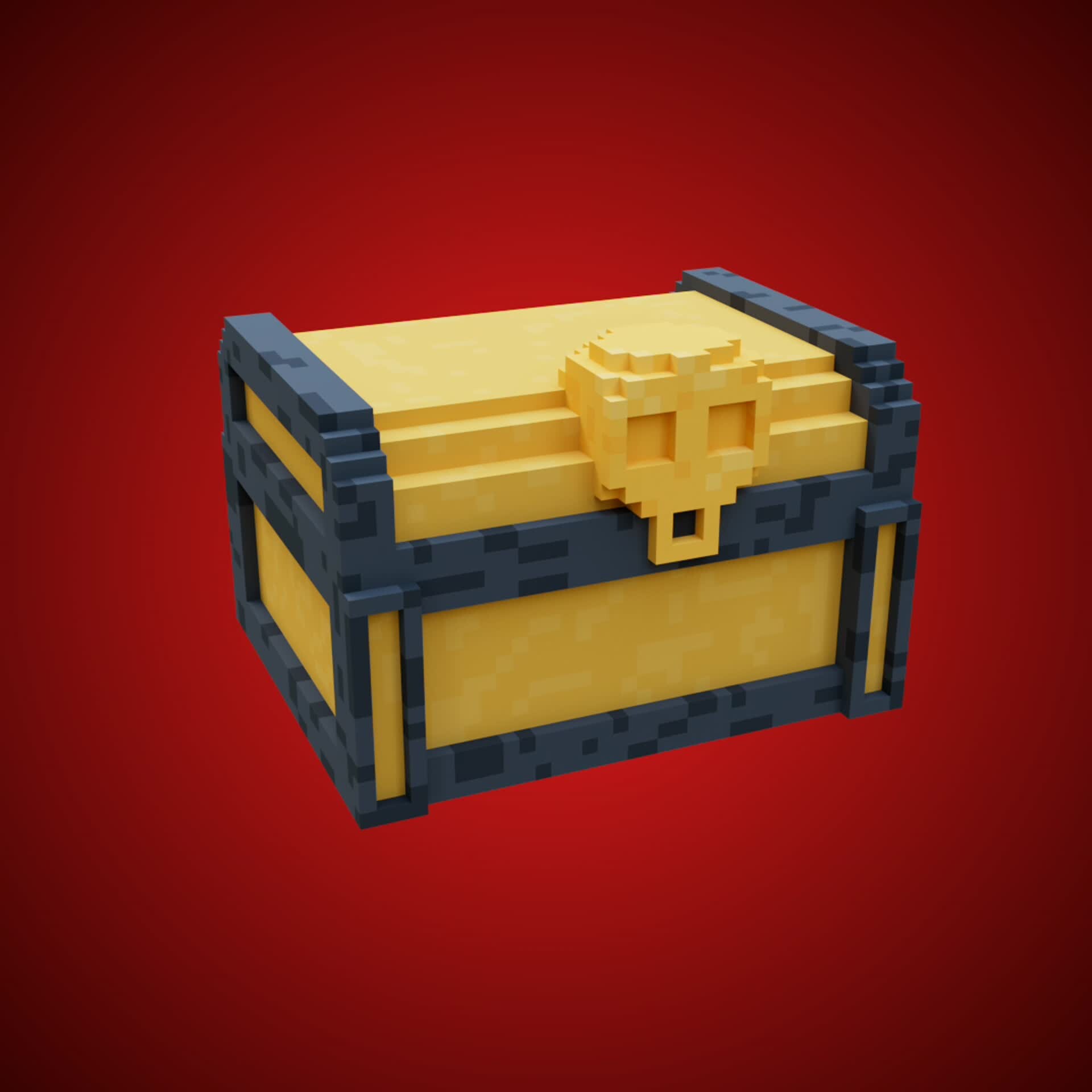 ArtStation - Skull treasure chest.
