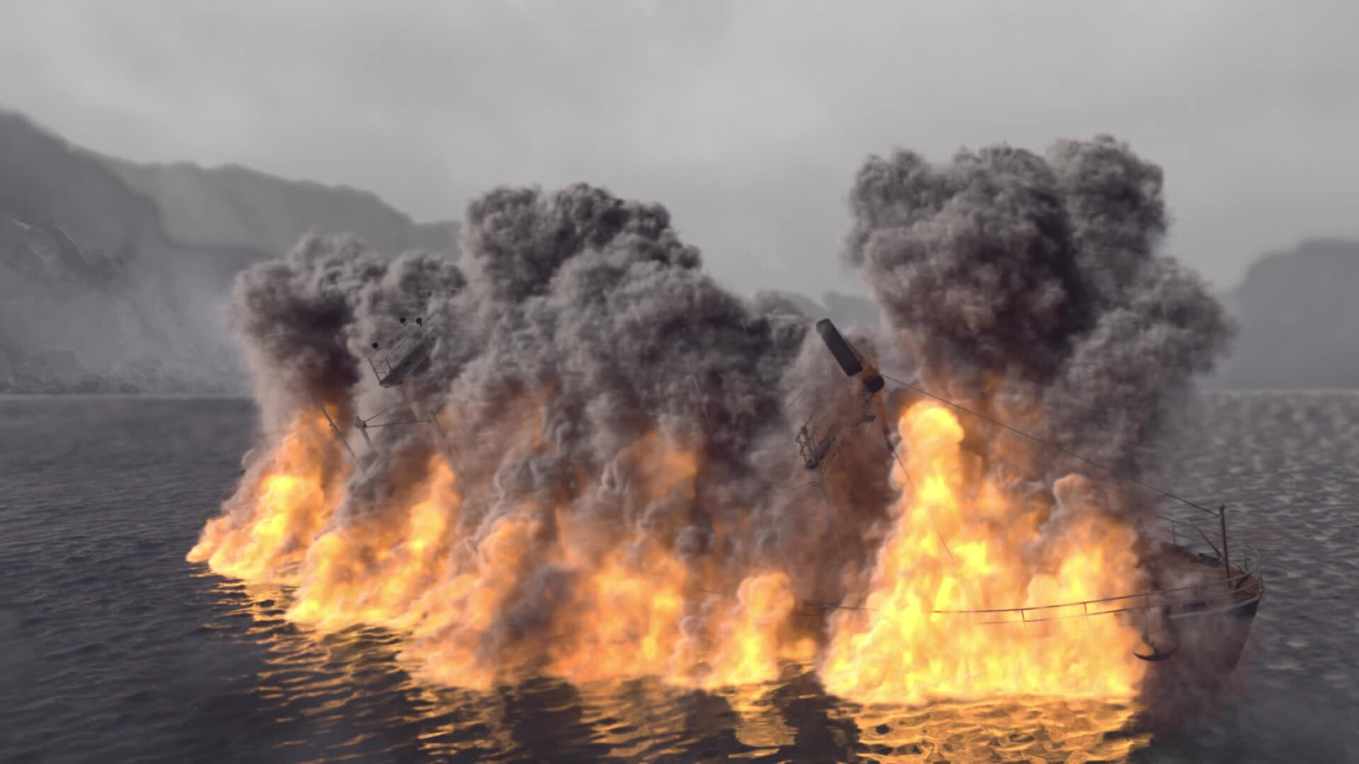 ArtStation - The ship burning