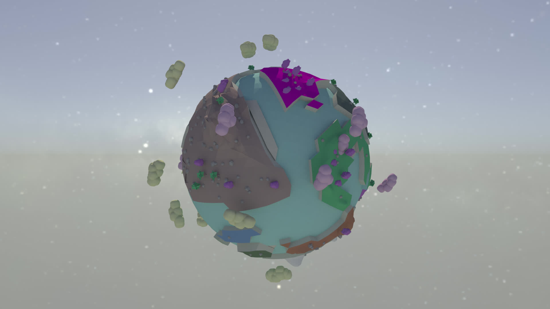 ArtStation - 3D Model Blocky Planet