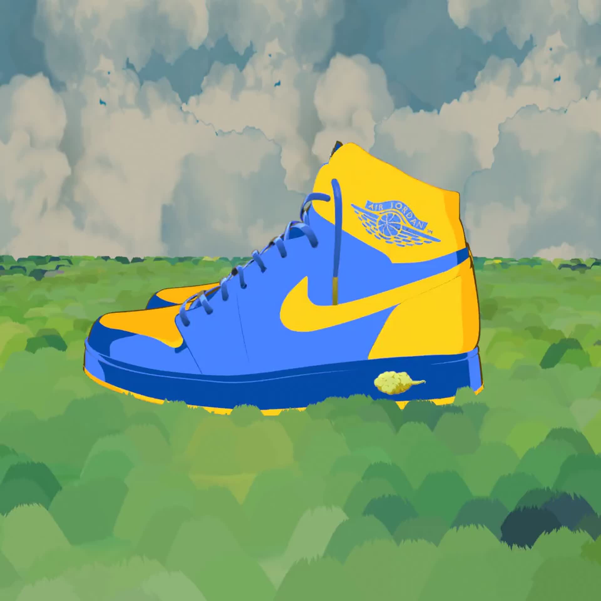 ArtStation - Virtual Jordan 1 Anime Style Custom with Animation