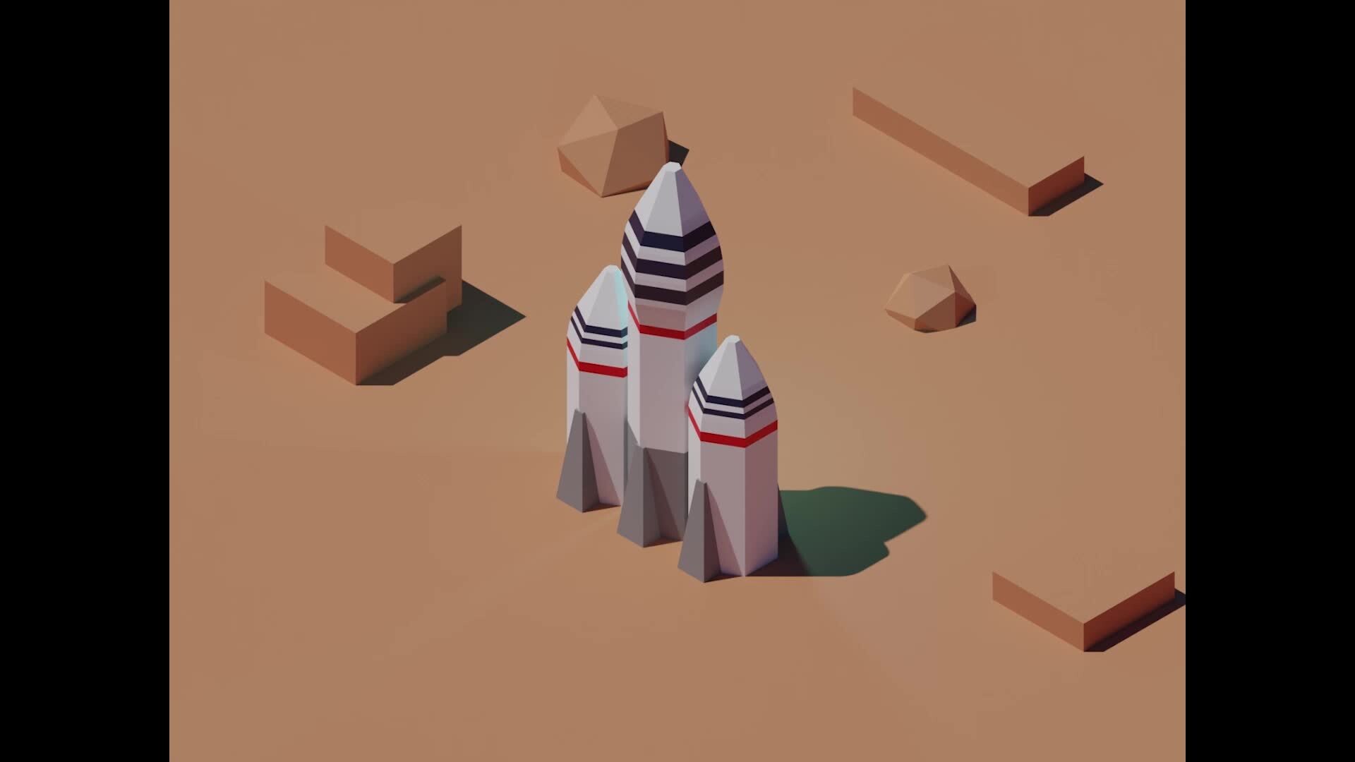 ArtStation - Rocket Launch Low-Poly Animation