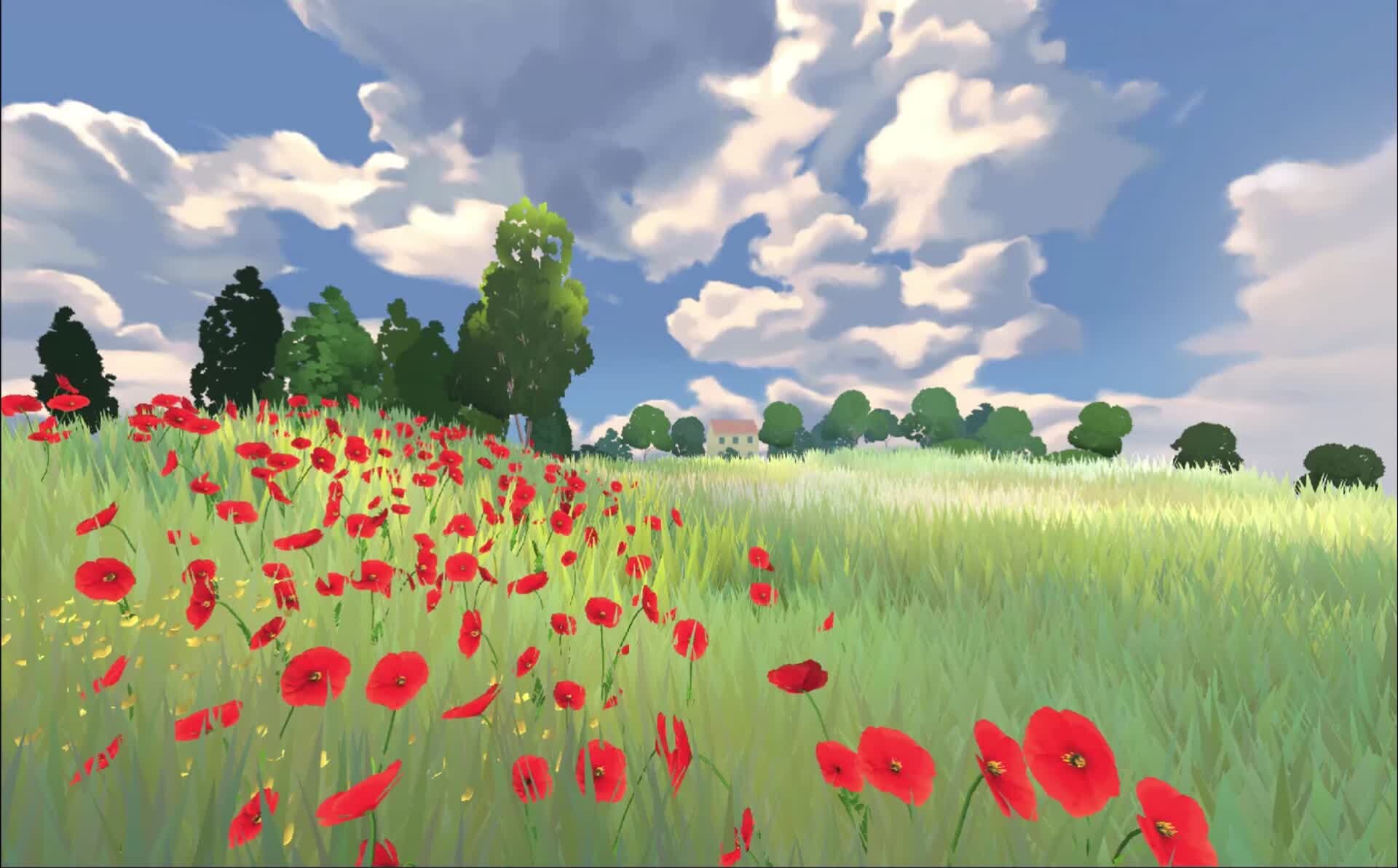 ArtStation - The Poppy Field near Argenteuil
