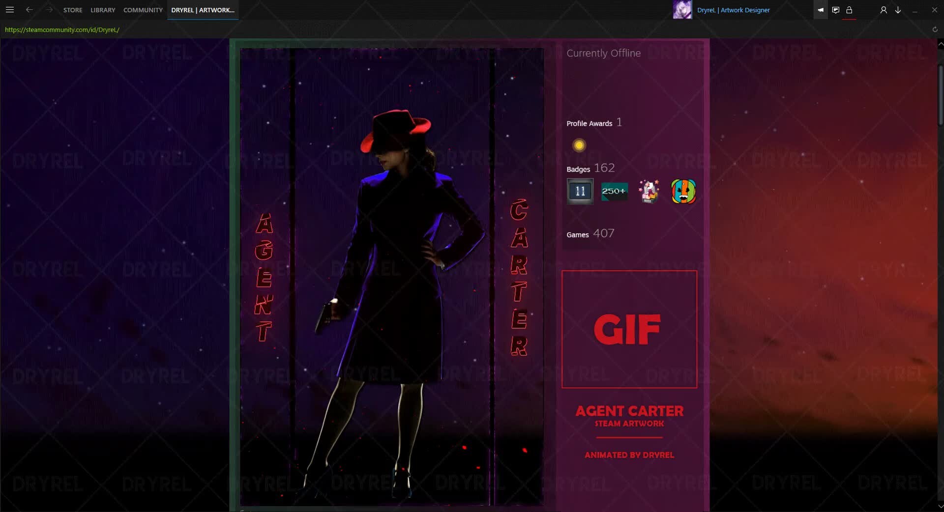 ArtStation - Agent Carter | Animated Steam Artwork