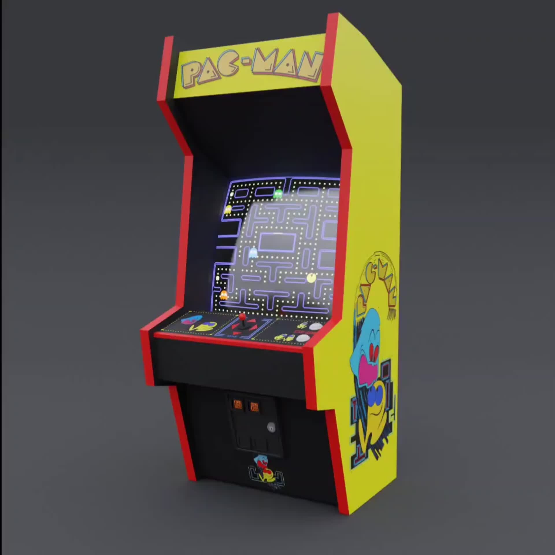 ArtStation - PacMan Arcade Cabinet
