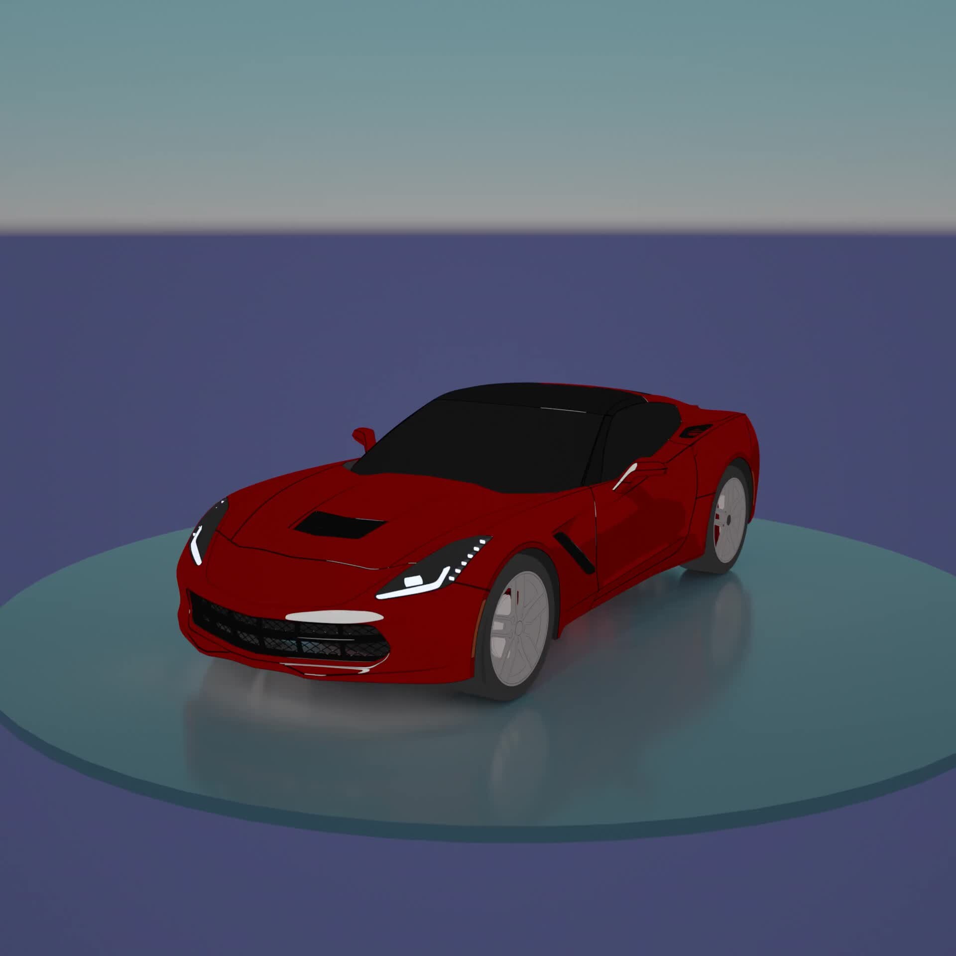 ArtStation - Stylized C7 Corvette Workflow