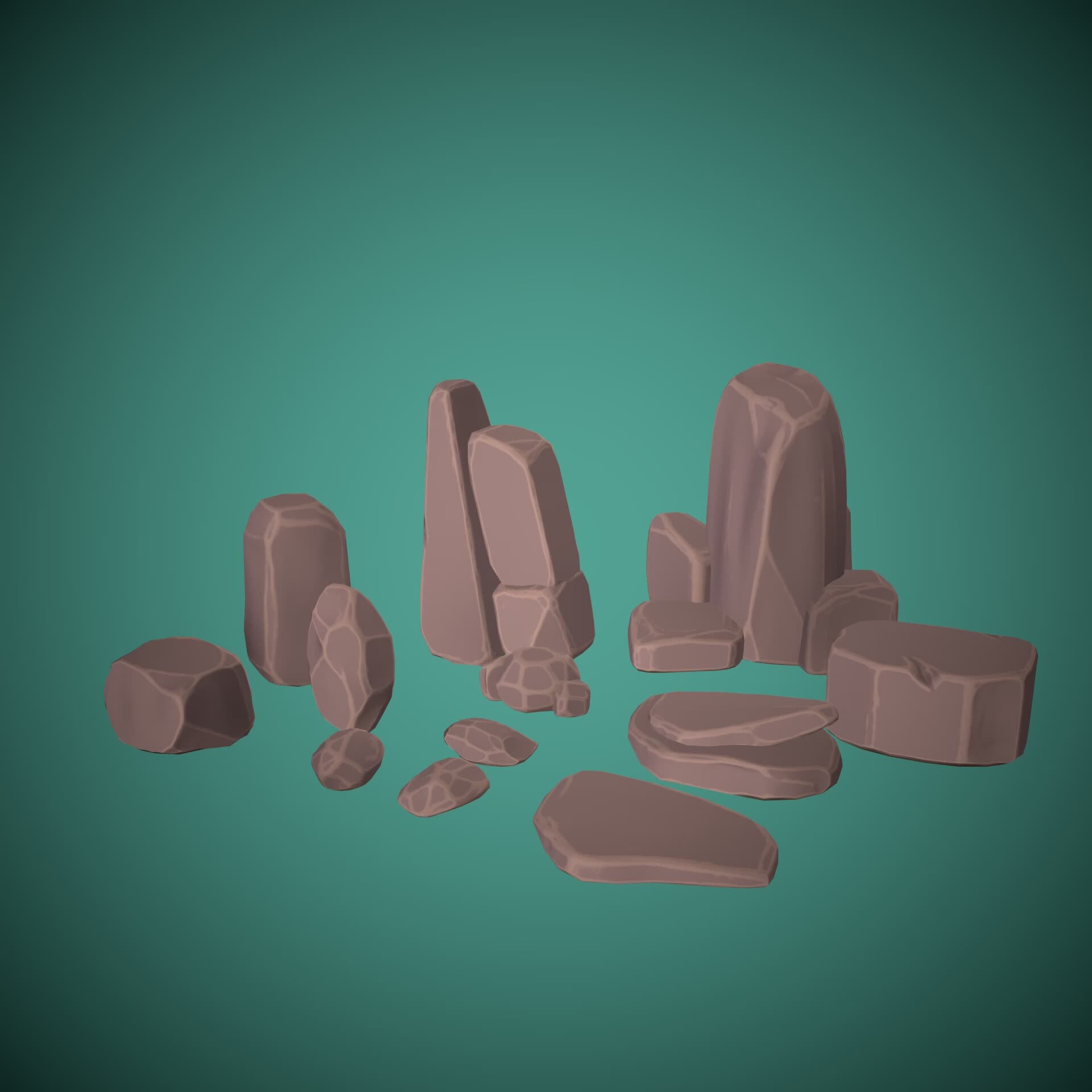 ArtStation - Stylized rocks
