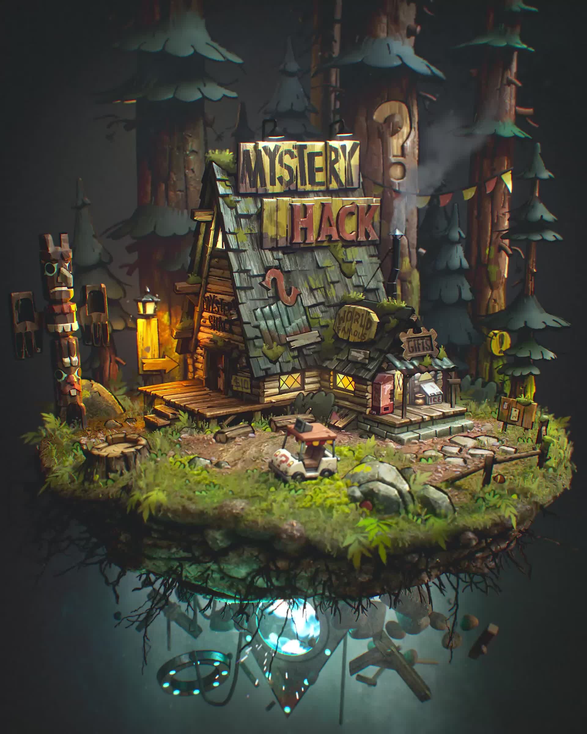 Ian Worrel - Mystery Shack Diorama