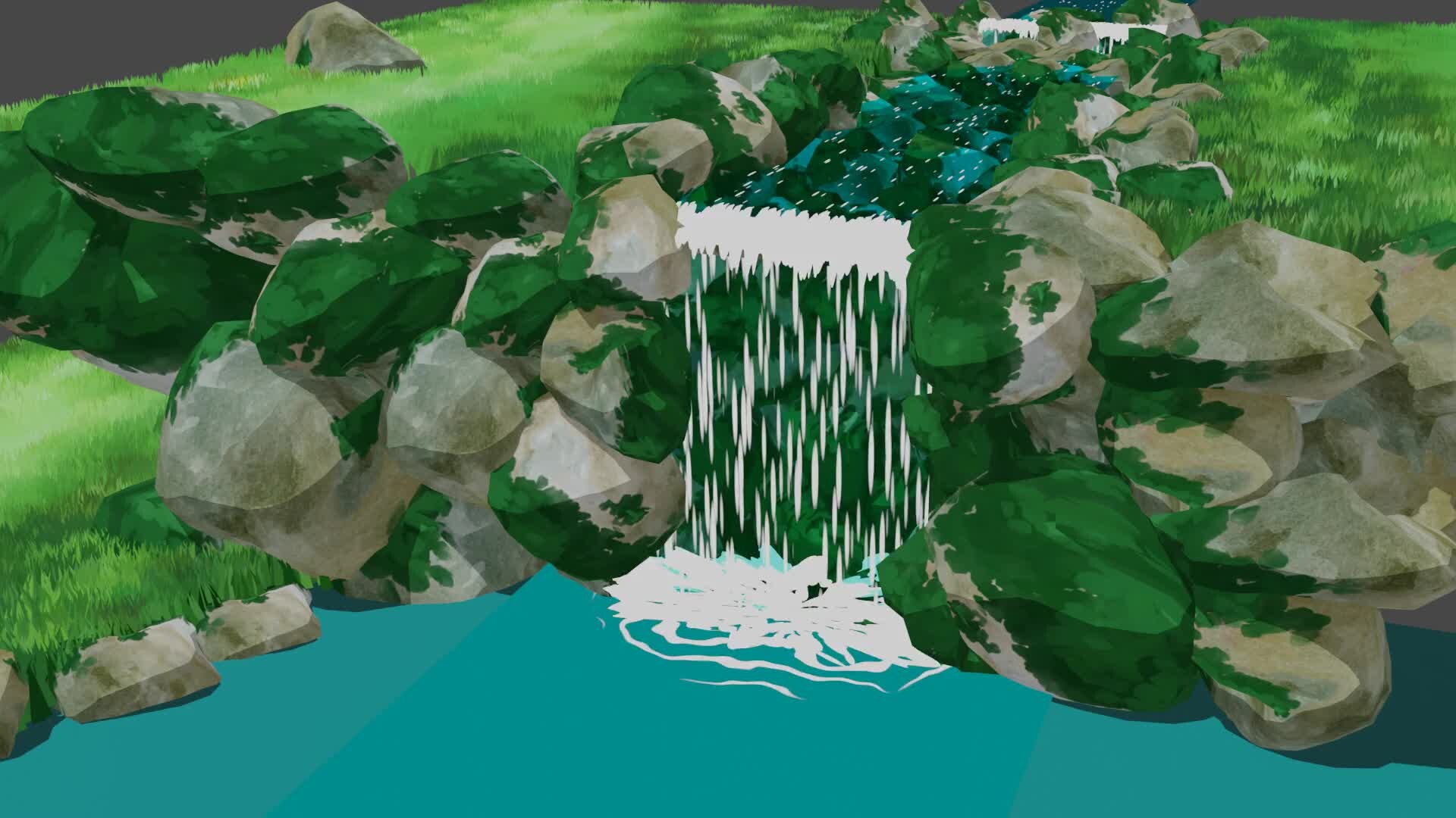 ArtStation - Ghibli Inspired Waterfall