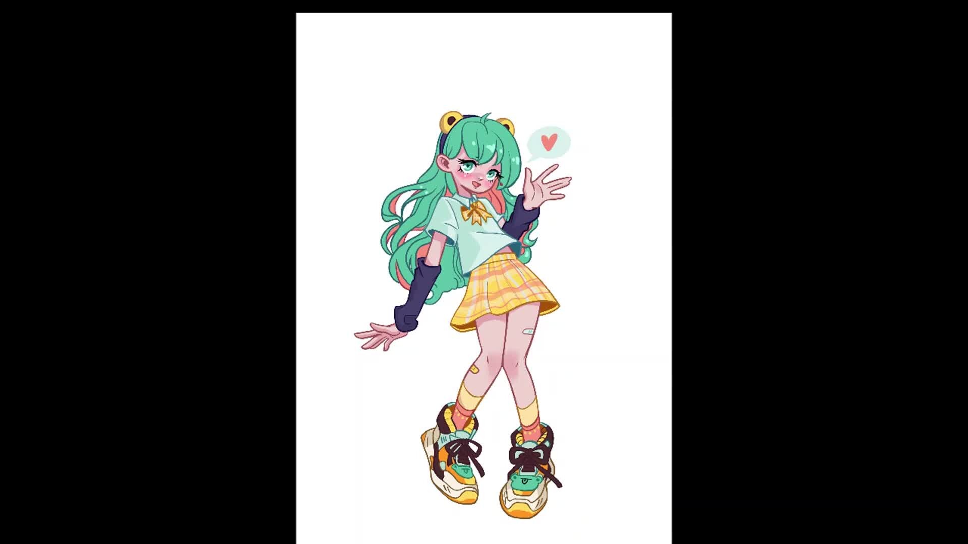 ArtStation - Anime girl animation spine