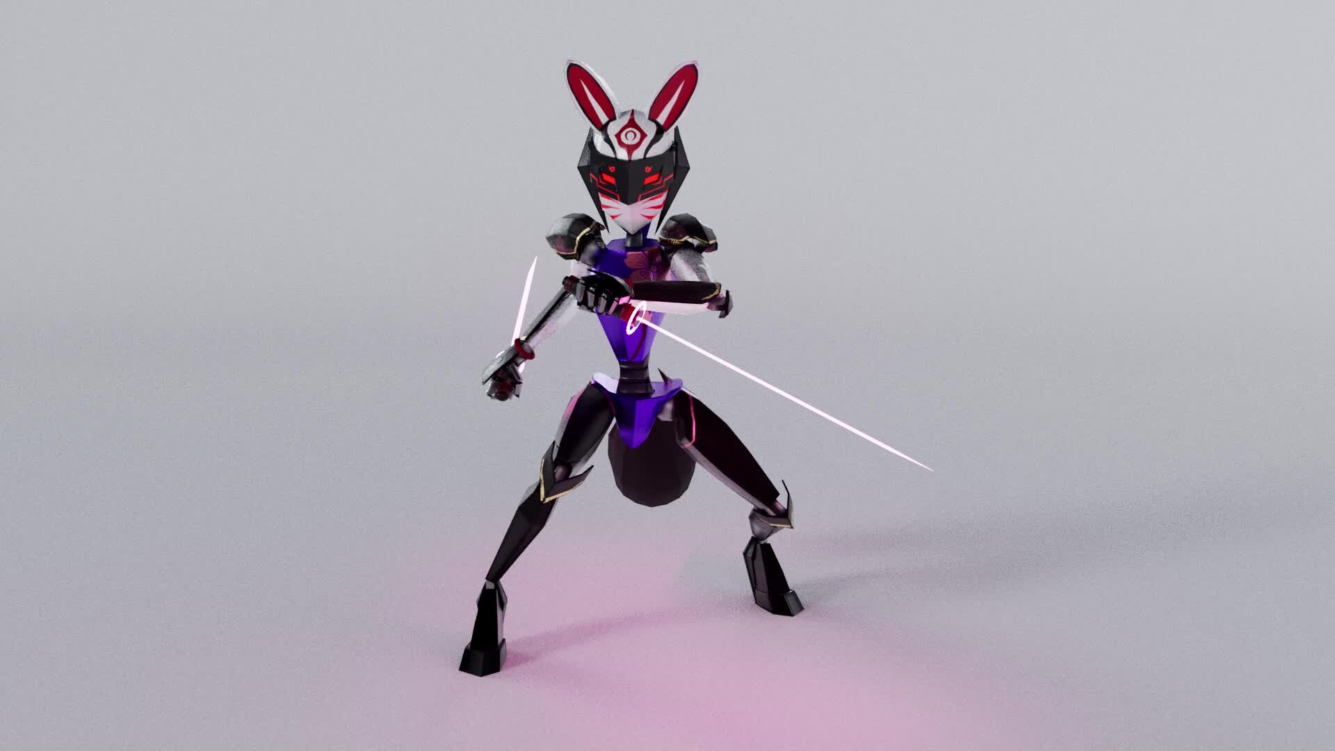 ArtStation - Cyber Fox Sword Slash Animations