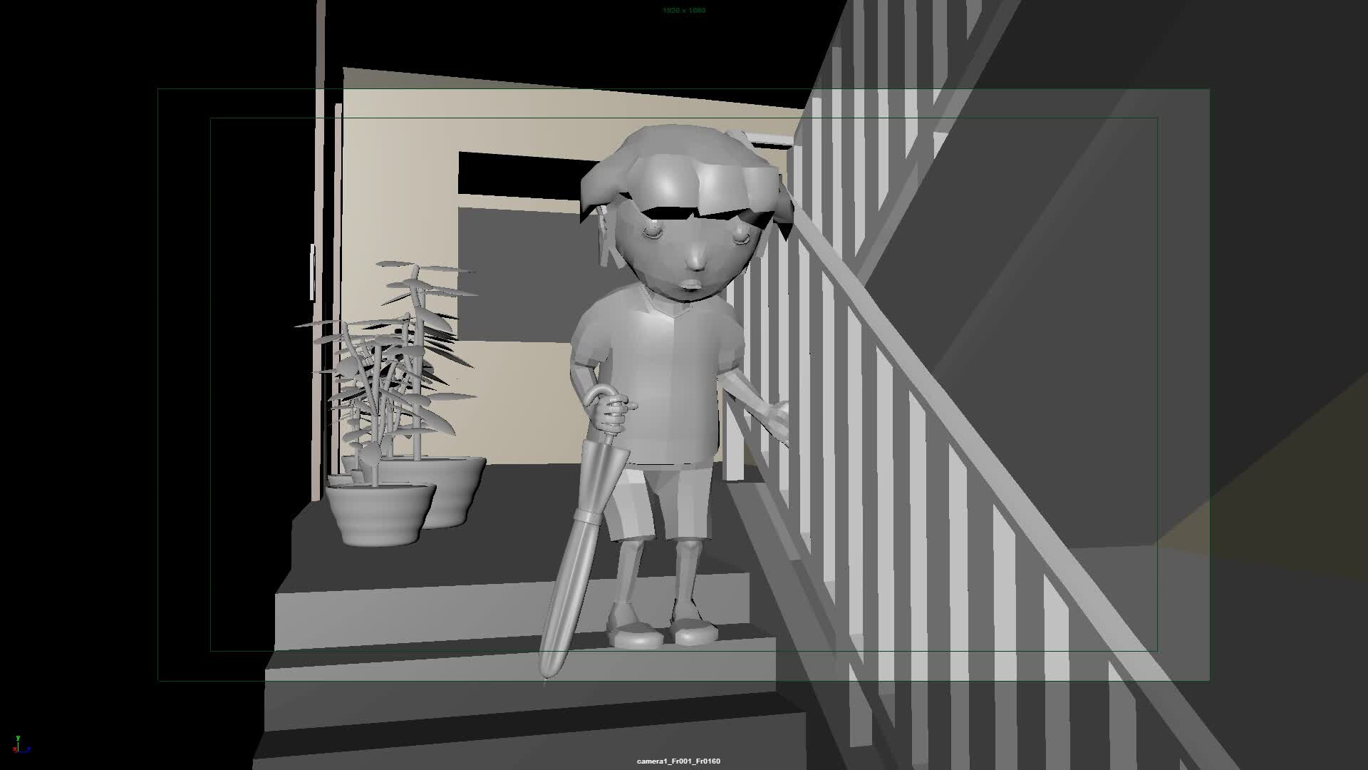 ArtStation - Walk Down Stairs (Scared)