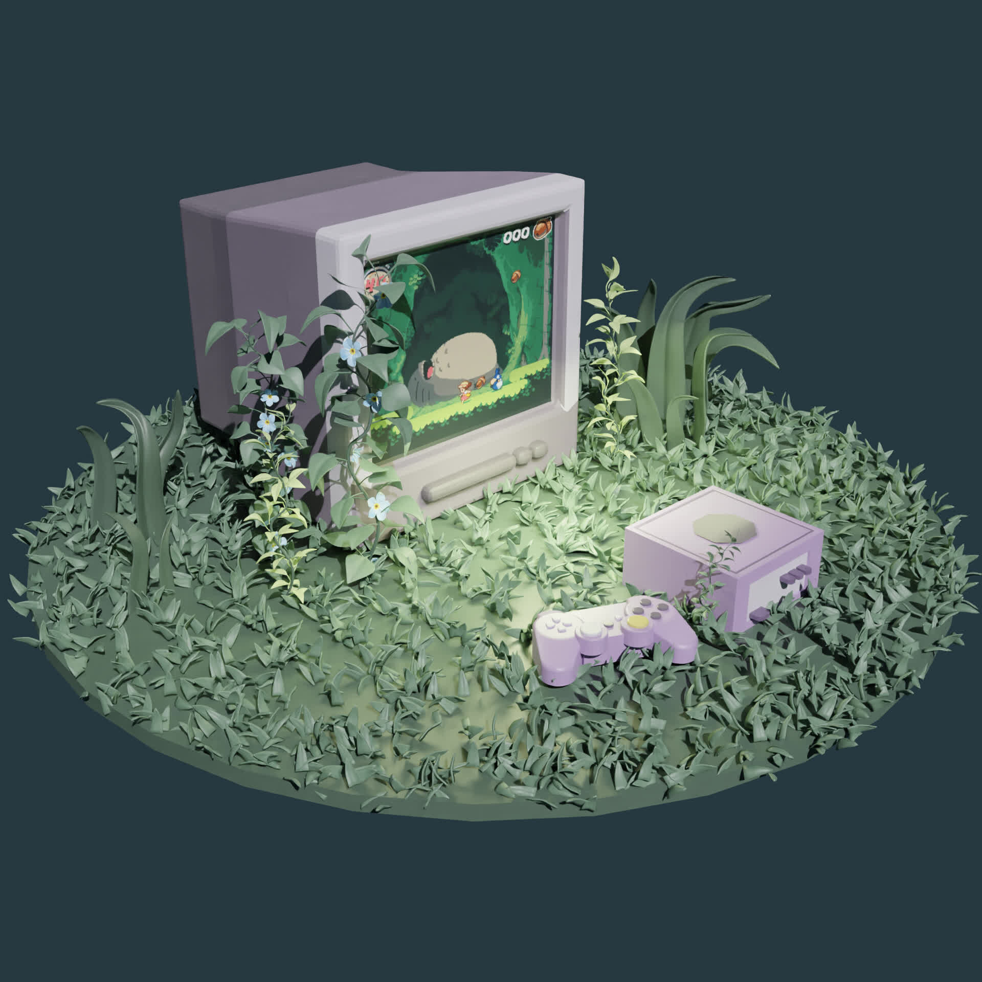 ArtStation - Totoro consol game 3D modelling