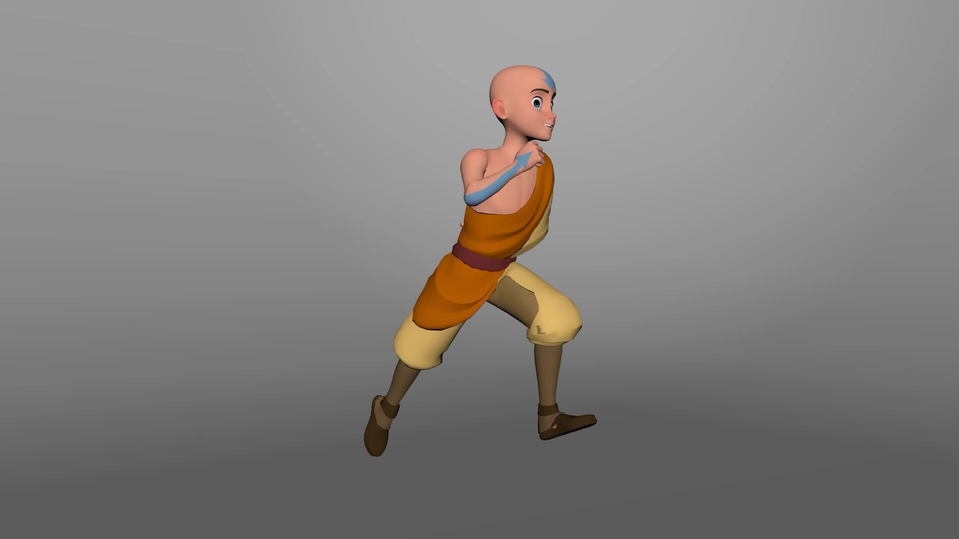 ArtStation - Aang Run Cycle in Maya
