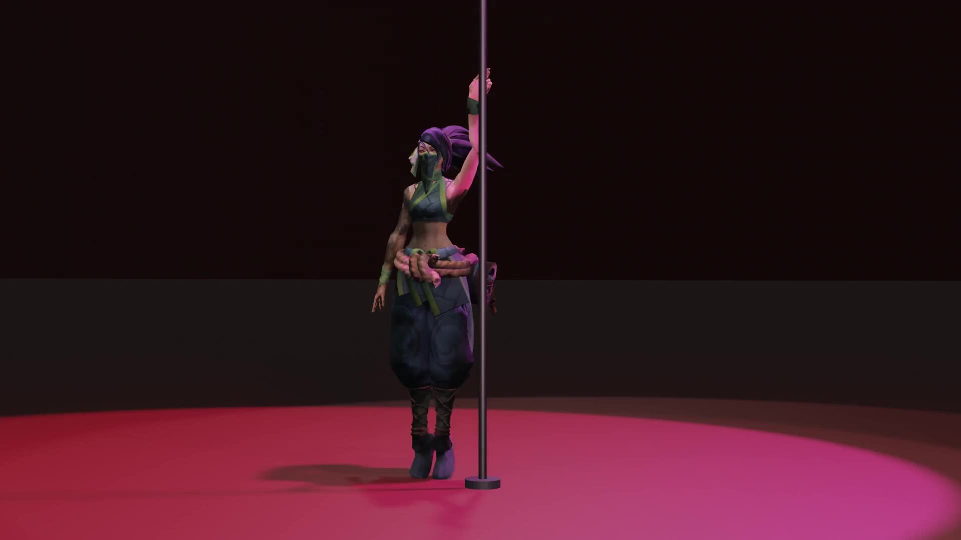 ArtStation - 3D Animation: Pole dancing Akali