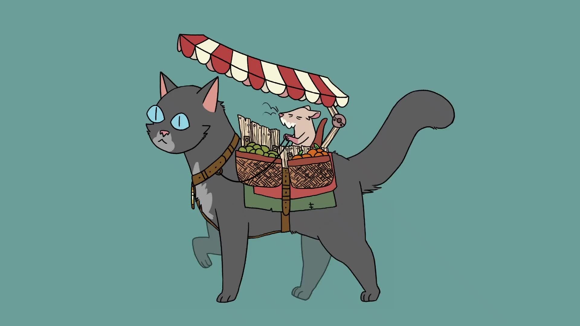 ArtStation - The Cat Shop (2D Animation Build)