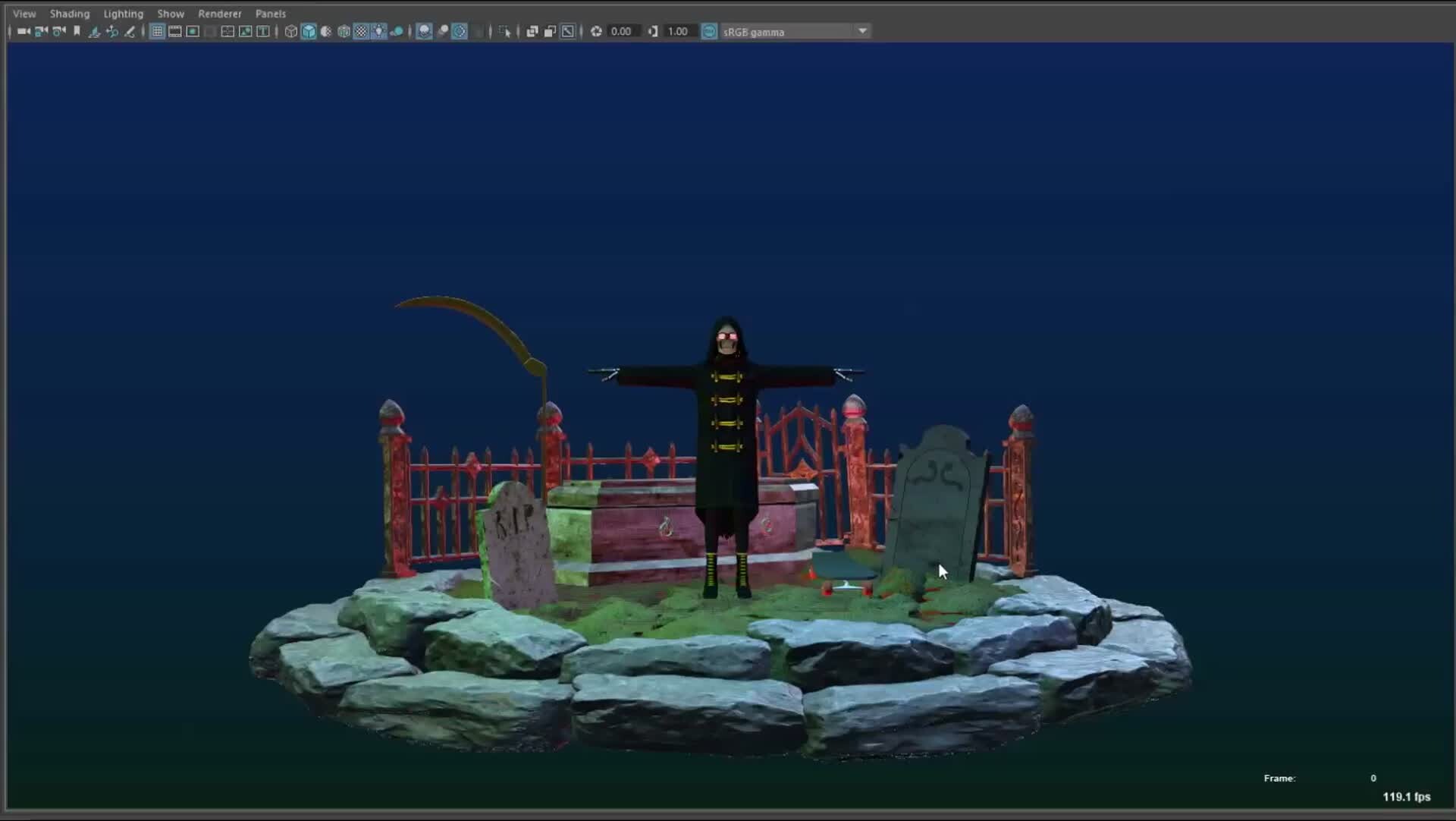 ArtStation - Uncle Death maya rig (free)