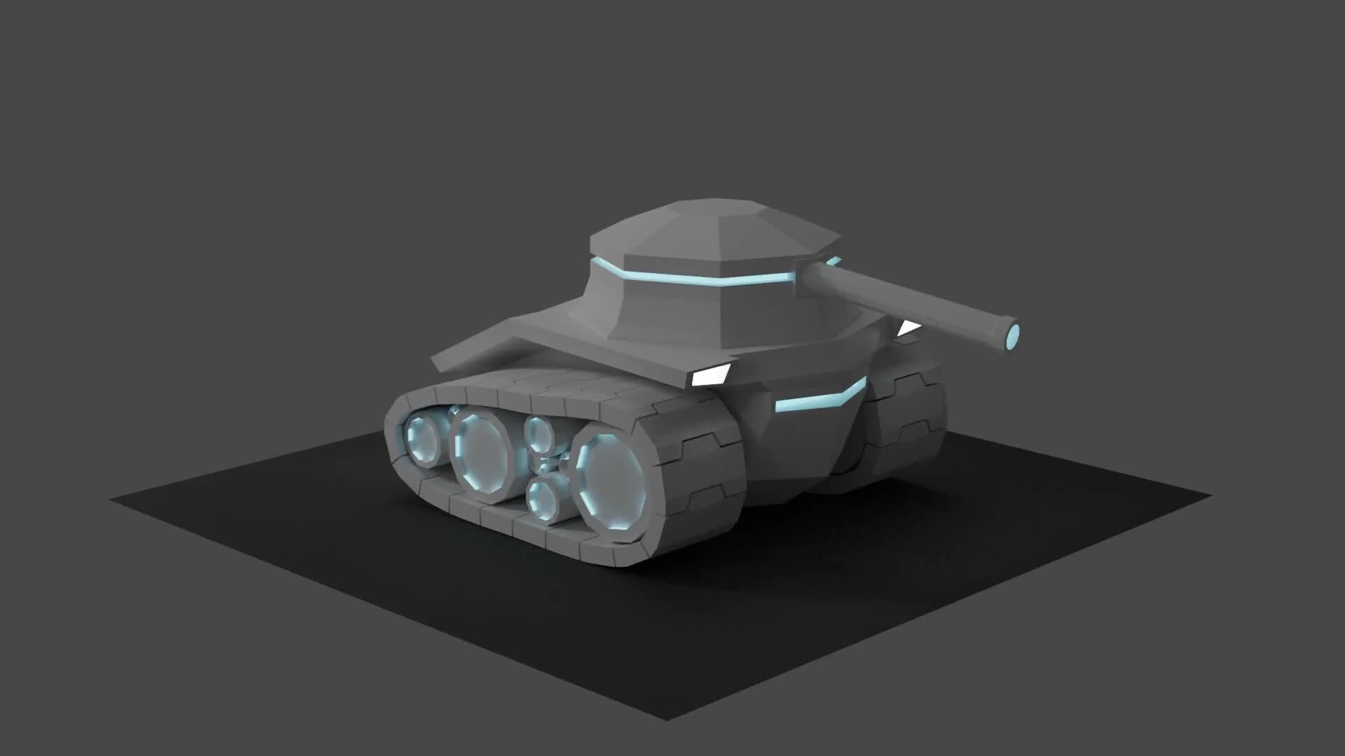 ArtStation - Futuristic Tank Low poly Animation