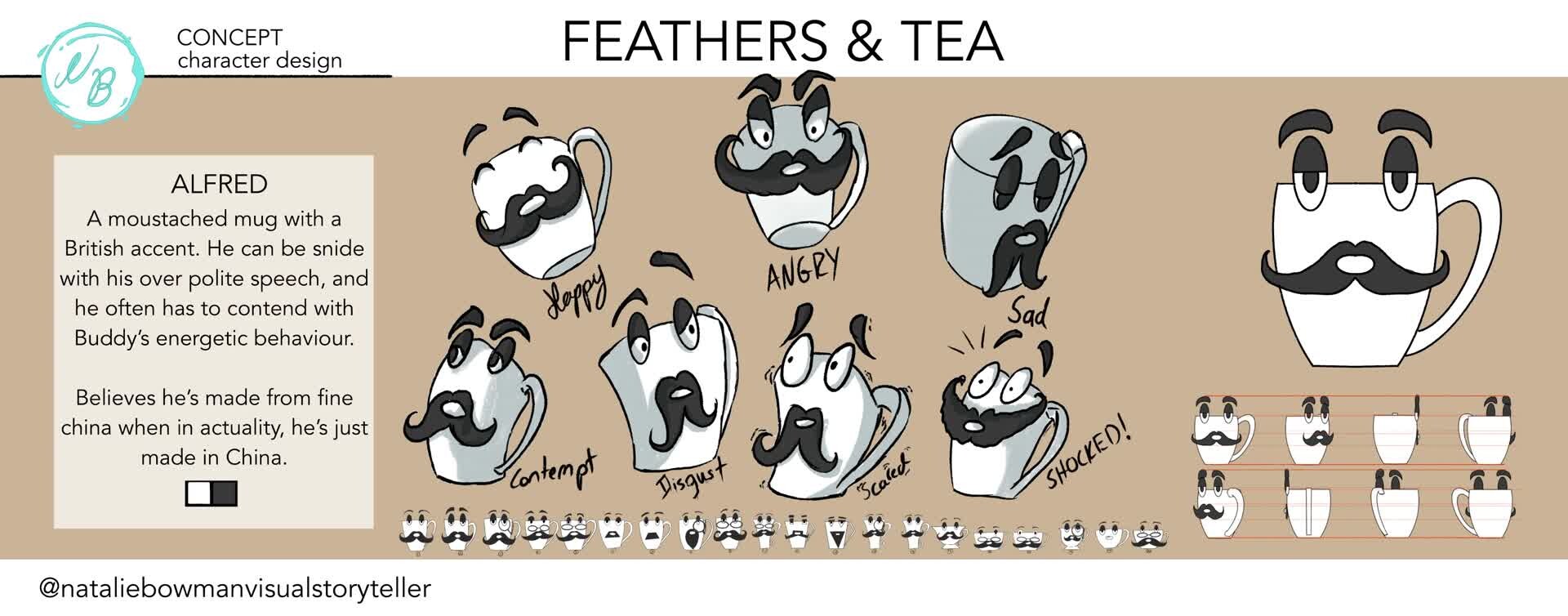 ArtStation - Feathers & Tea - Alfred Character Sheet