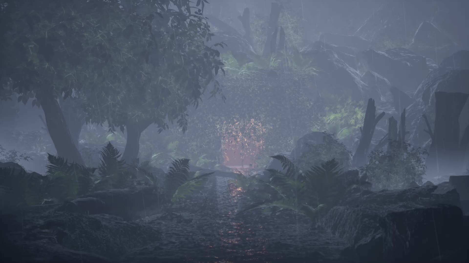 ArtStation - UE5 - Rain, Cave stone