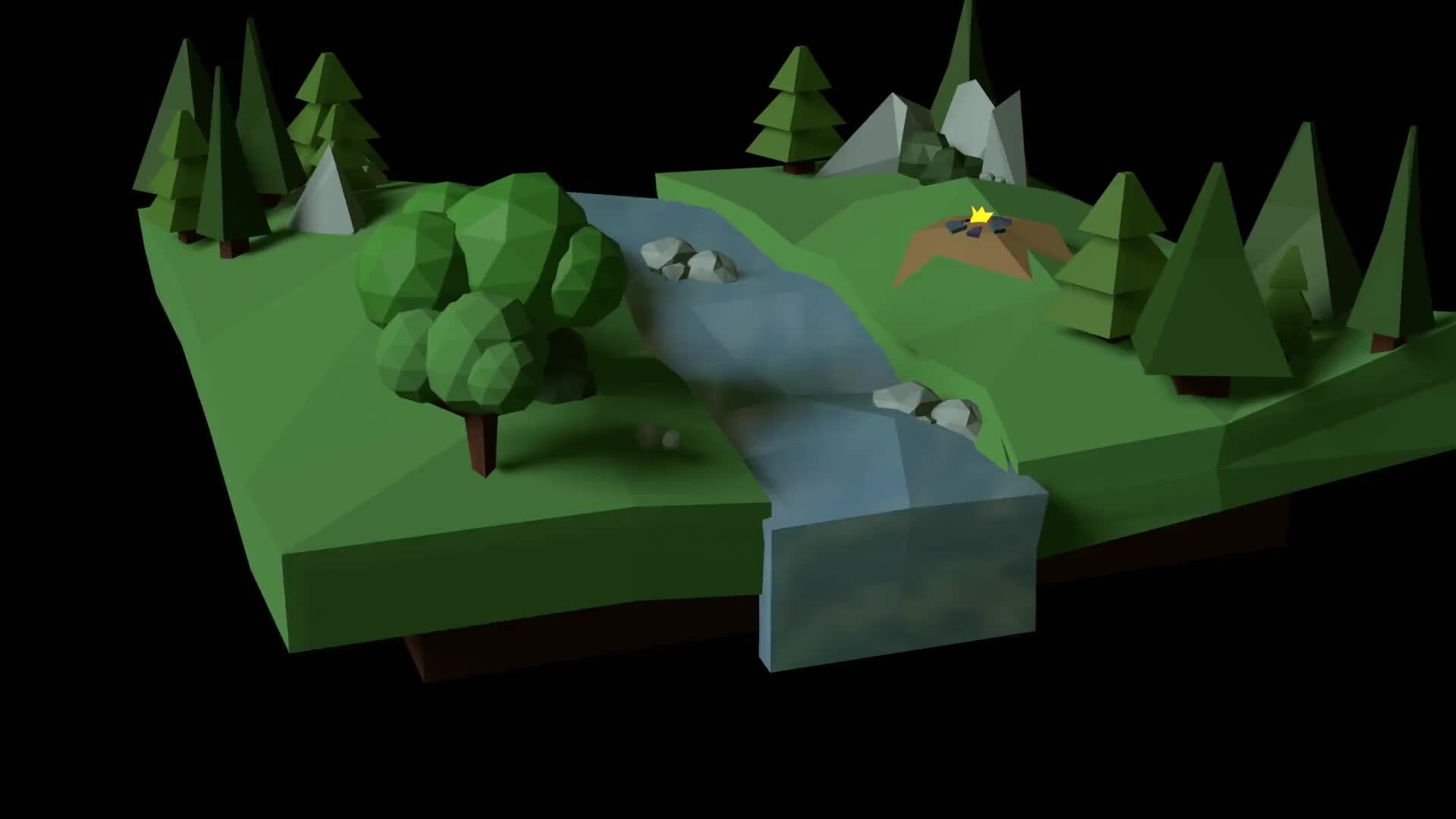 ArtStation - Low-poly environment (3D model)