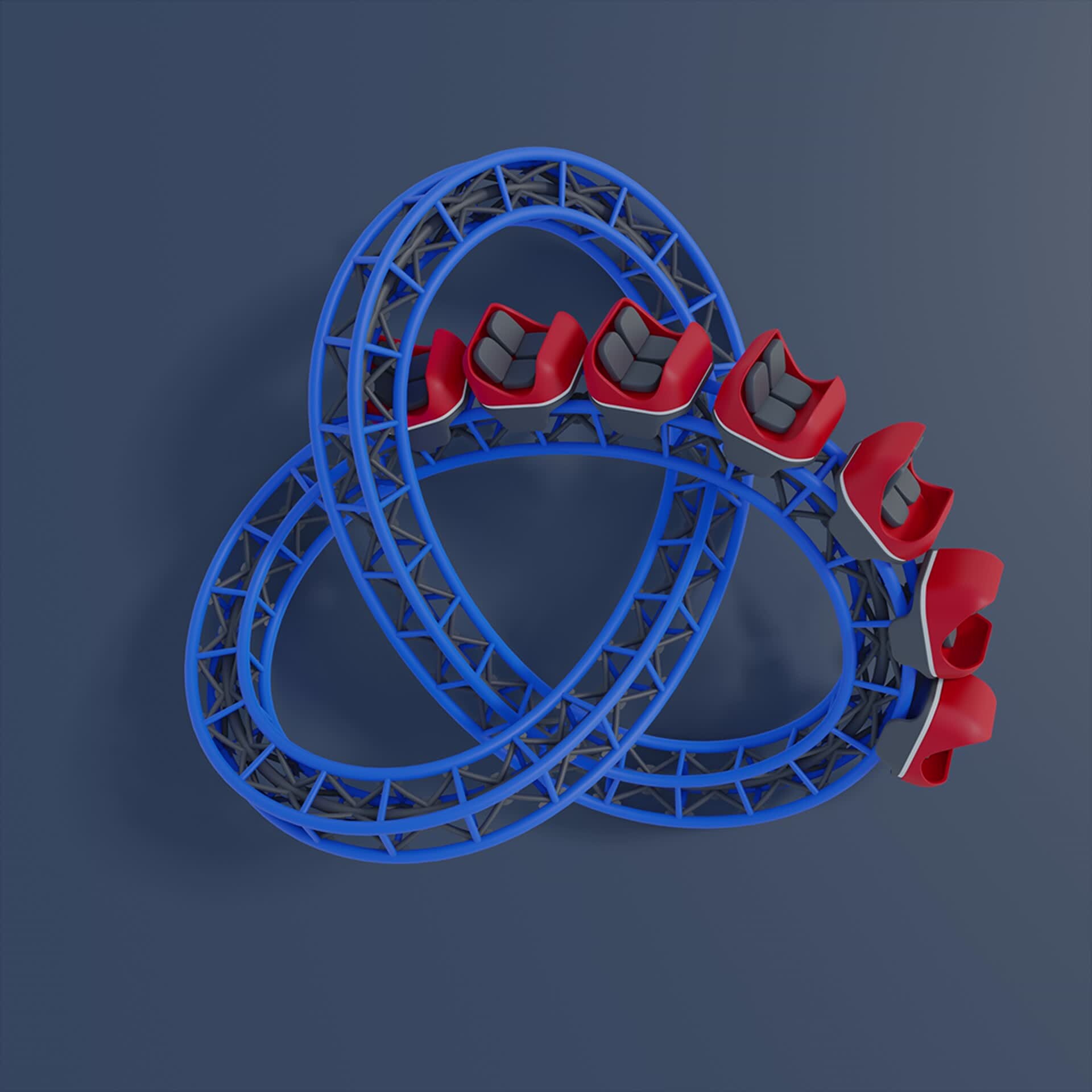 ArtStation - Never ending roller coaster