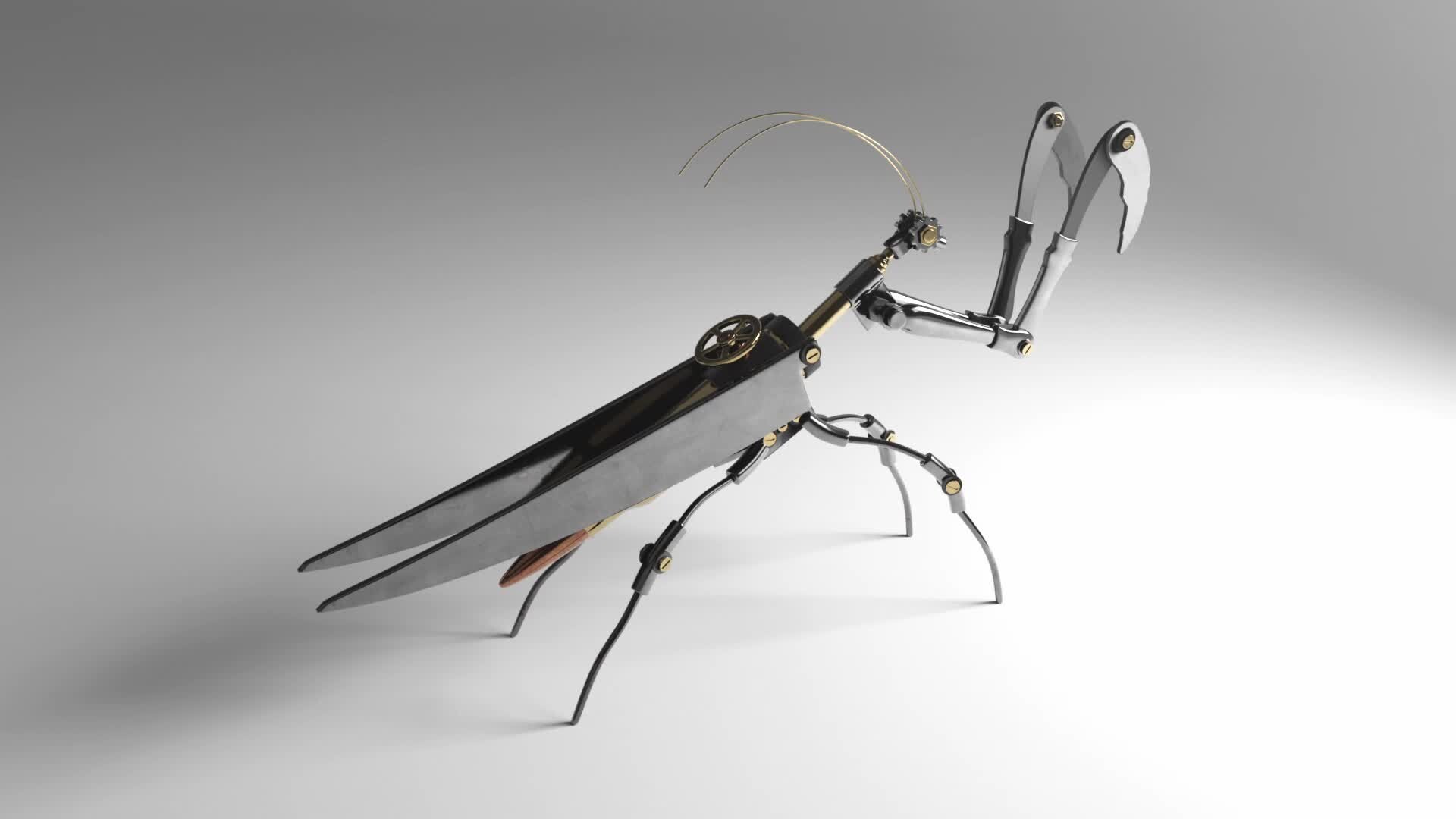 ArtStation - Steampunk Mantis!