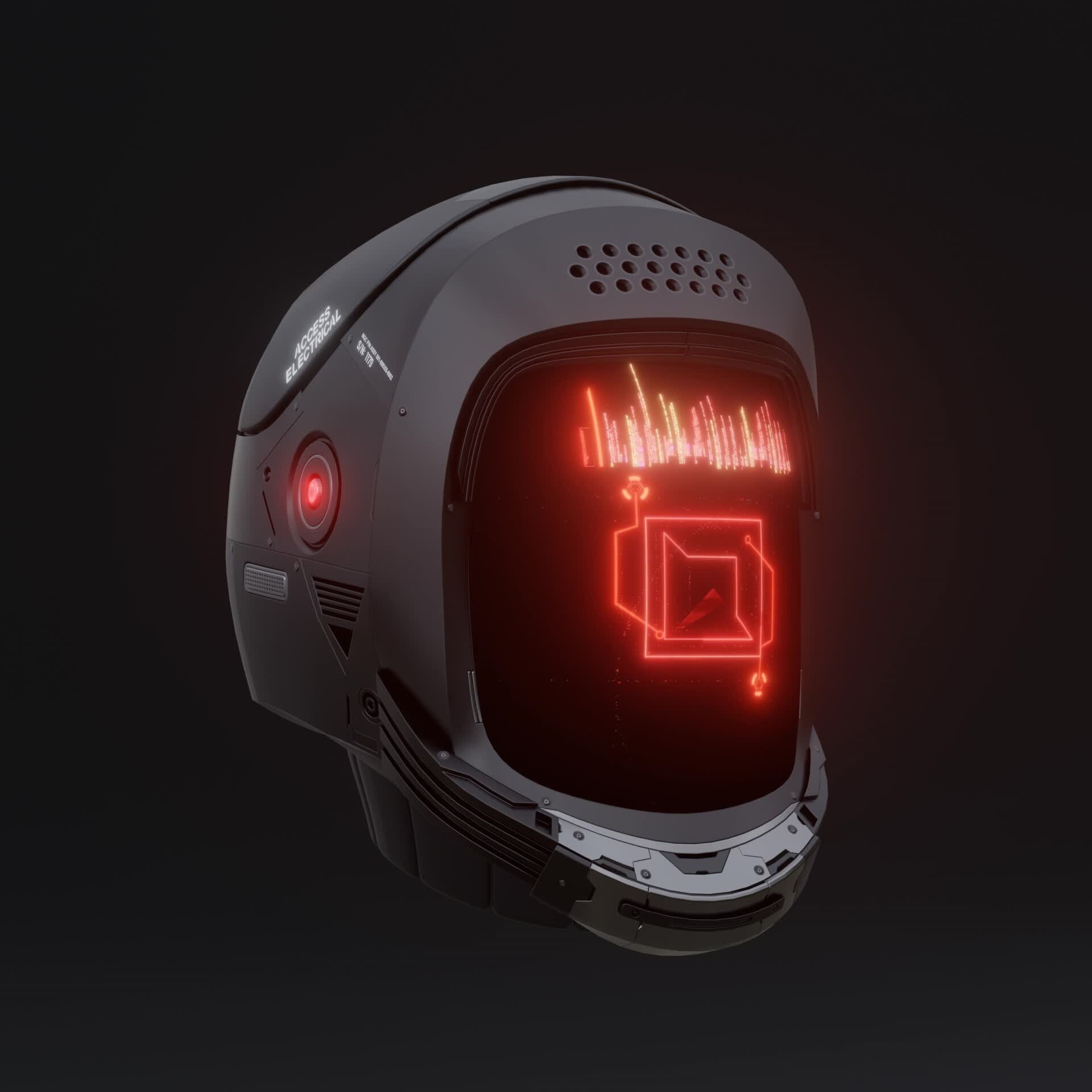 ArtStation - Mech Helmet DM003