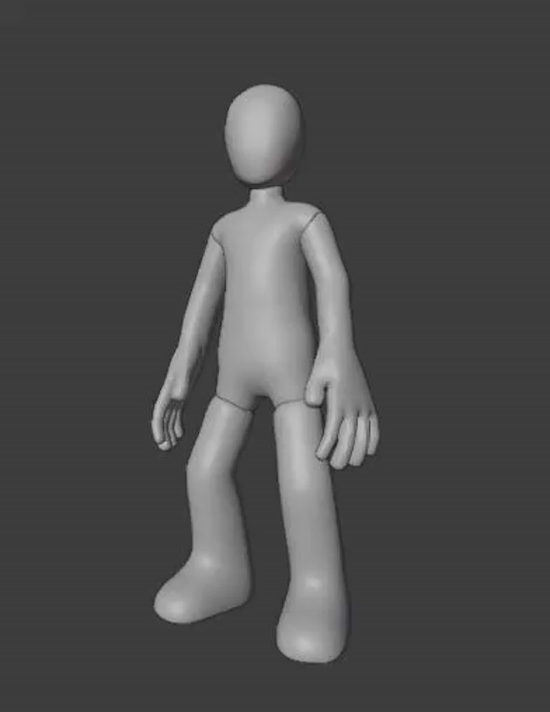 ArtStation - Custom Skinned Mesh Human