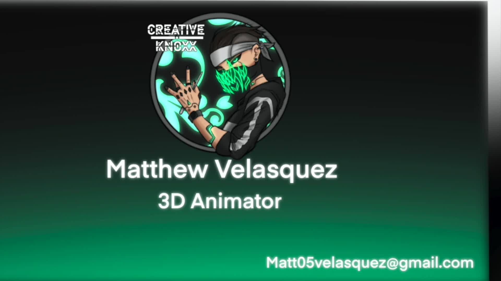 ArtStation - Matthew Velasquez Animation Demo Reel