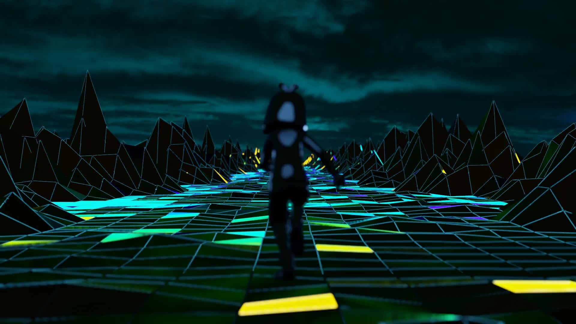 ArtStation - Blender animation Loop blue runner