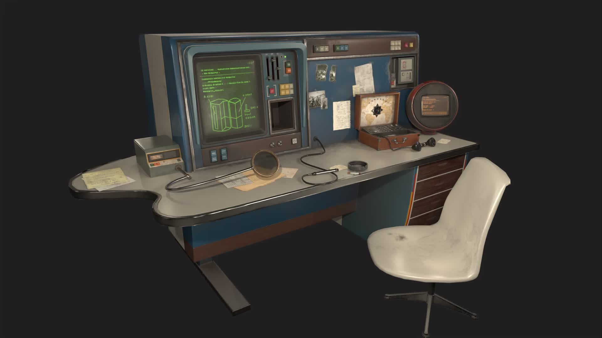 ArtStation - Prop: 1960 Computer Terminal