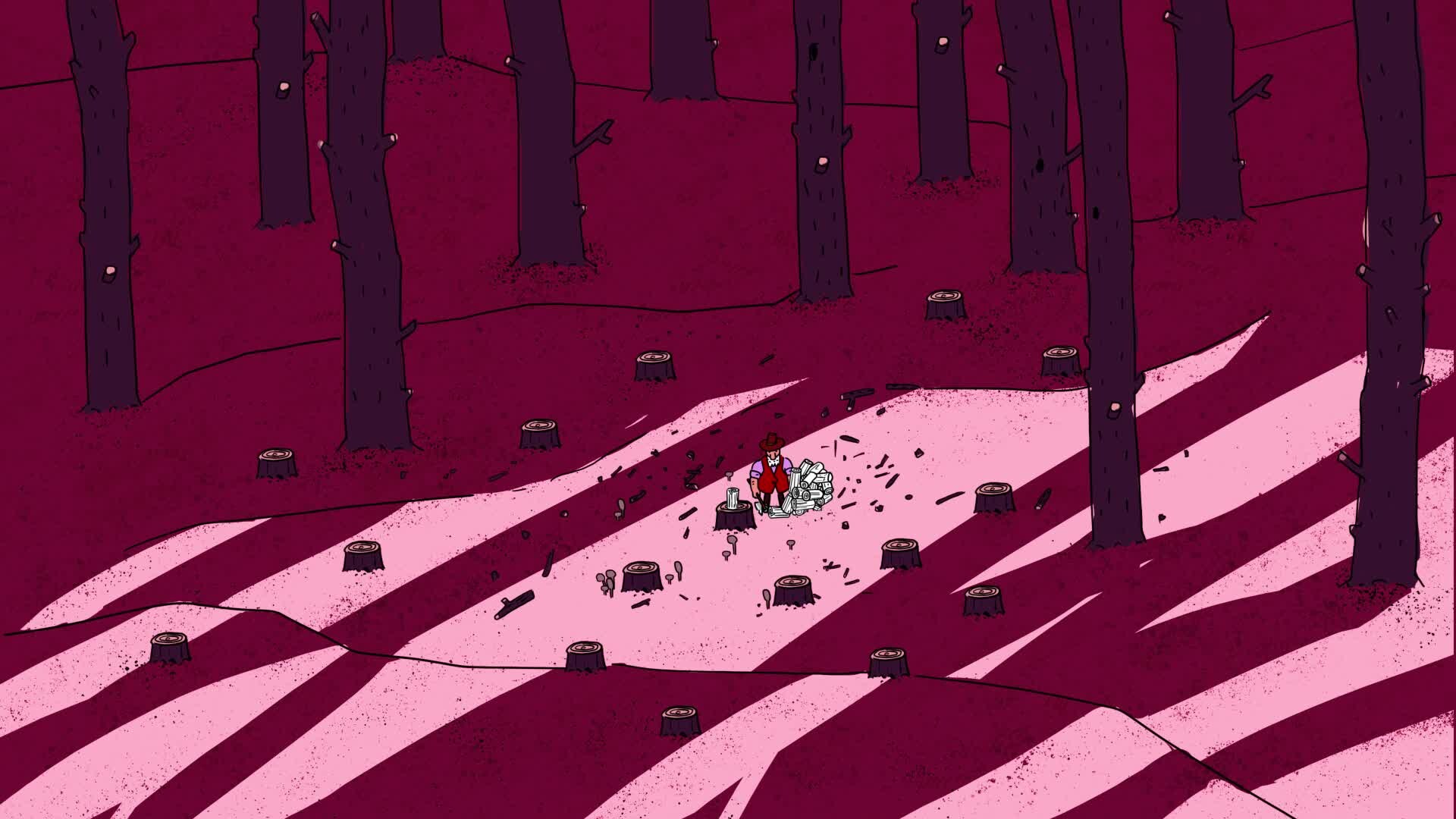 ArtStation - The Lumberjack act | 2d character animation making-of ...