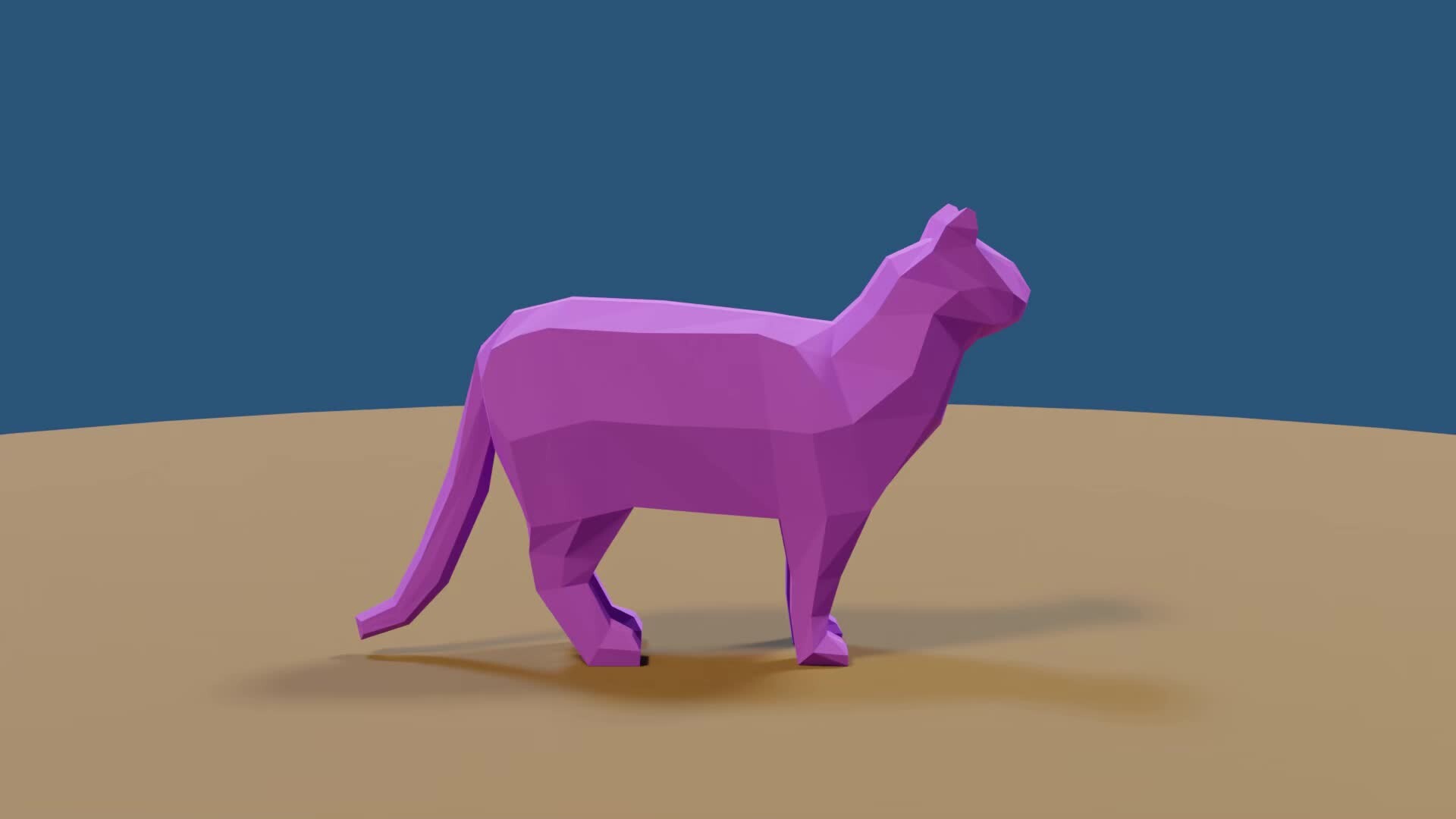 ArtStation - Low Poly Cat 3D