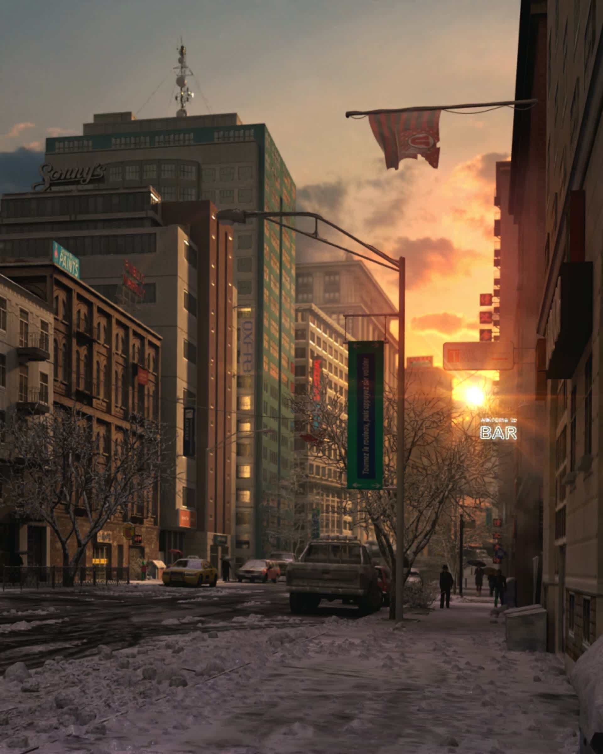 ArtStation - Snowy street