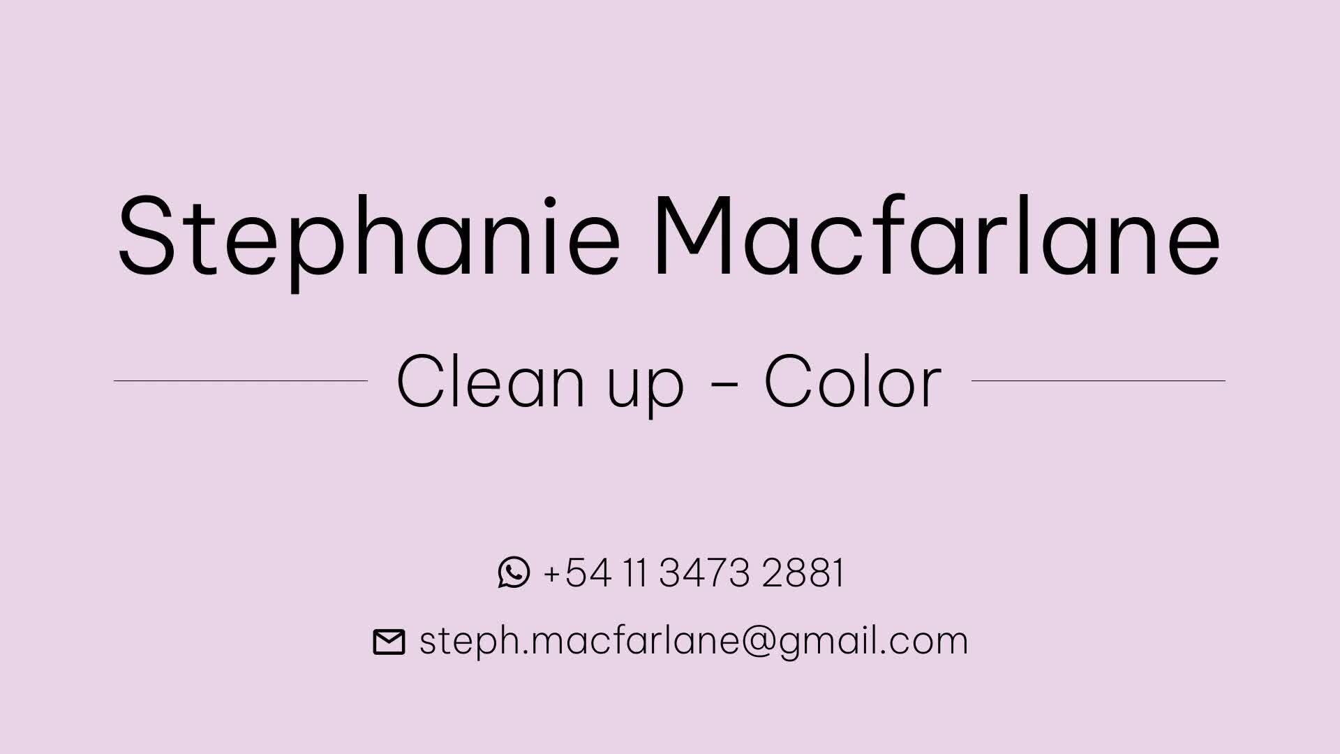 ArtStation - Clean up Reel