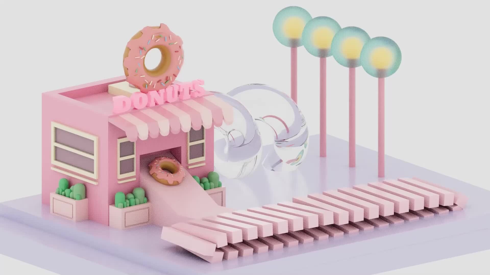 ArtStation - Donut Shop Animation