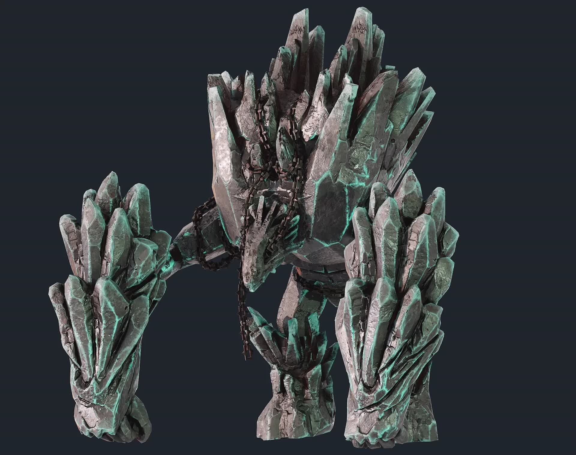 ArtStation - Mythical golem - Low poly