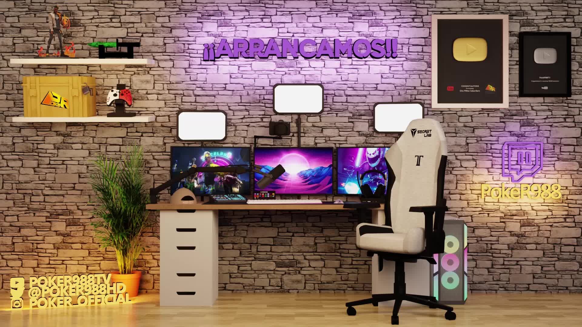 ArtStation - Starting and Ending Screen with 3D Setup for Twitch ...