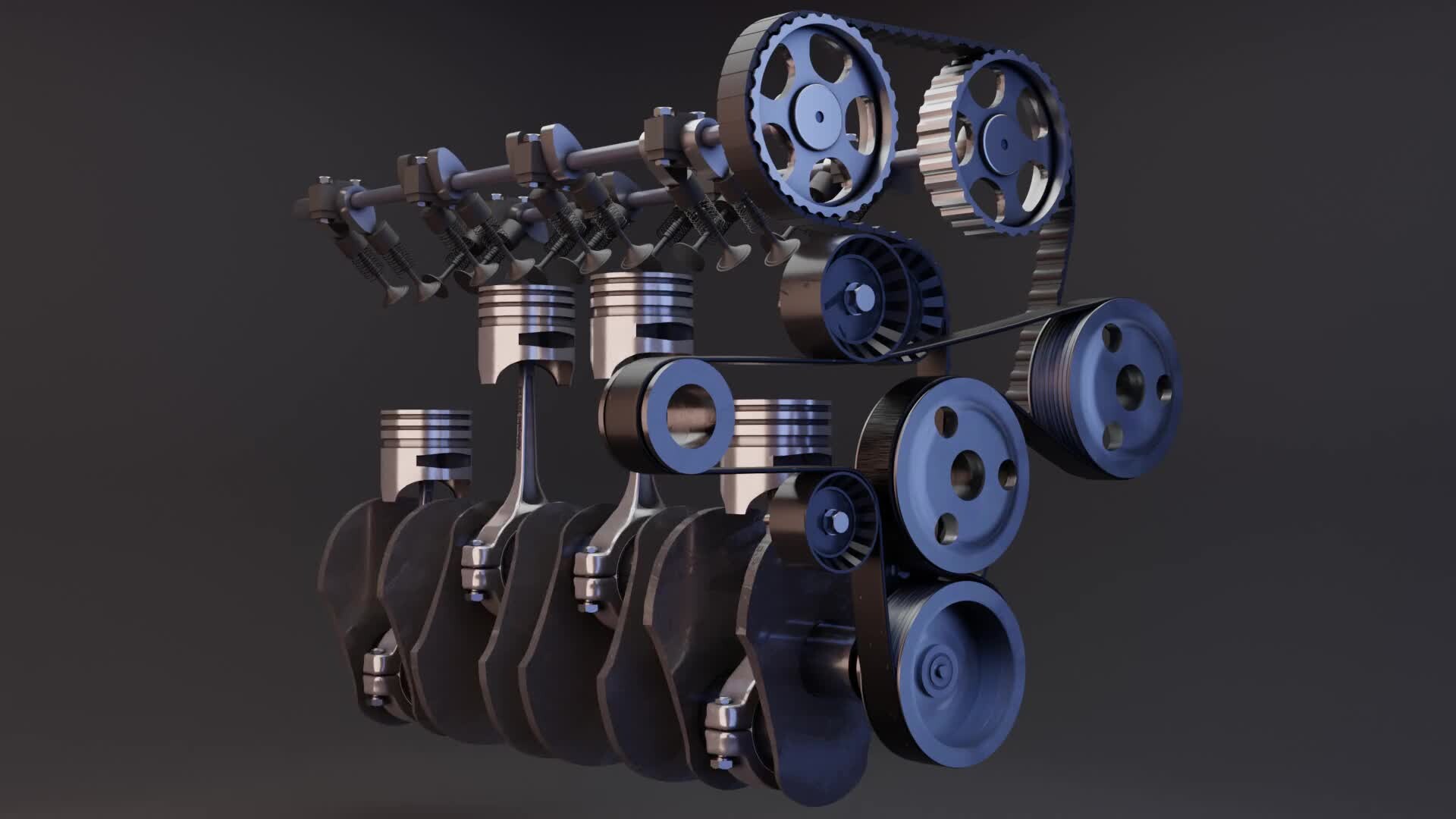 ArtStation - Inline 4 Car Engine