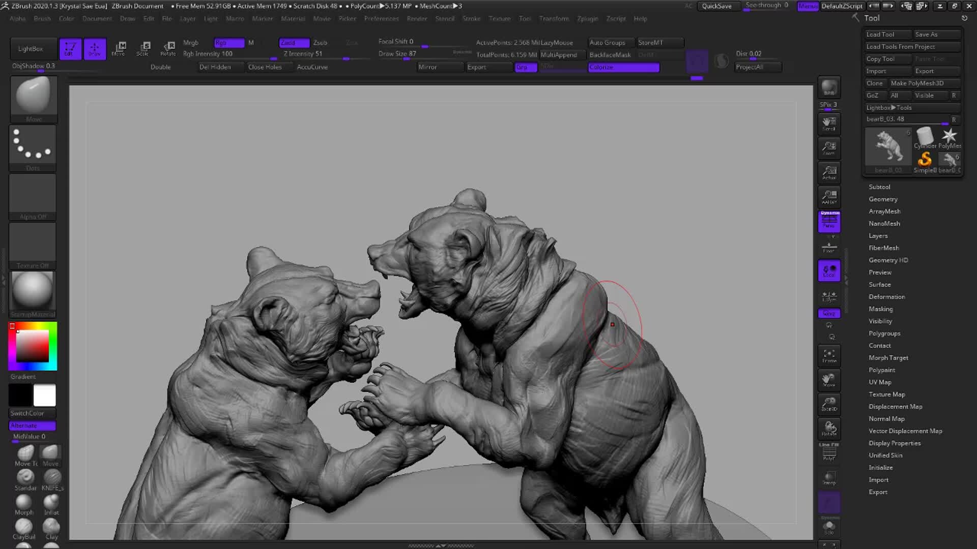 ArtStation - Dueling Bears Sketch