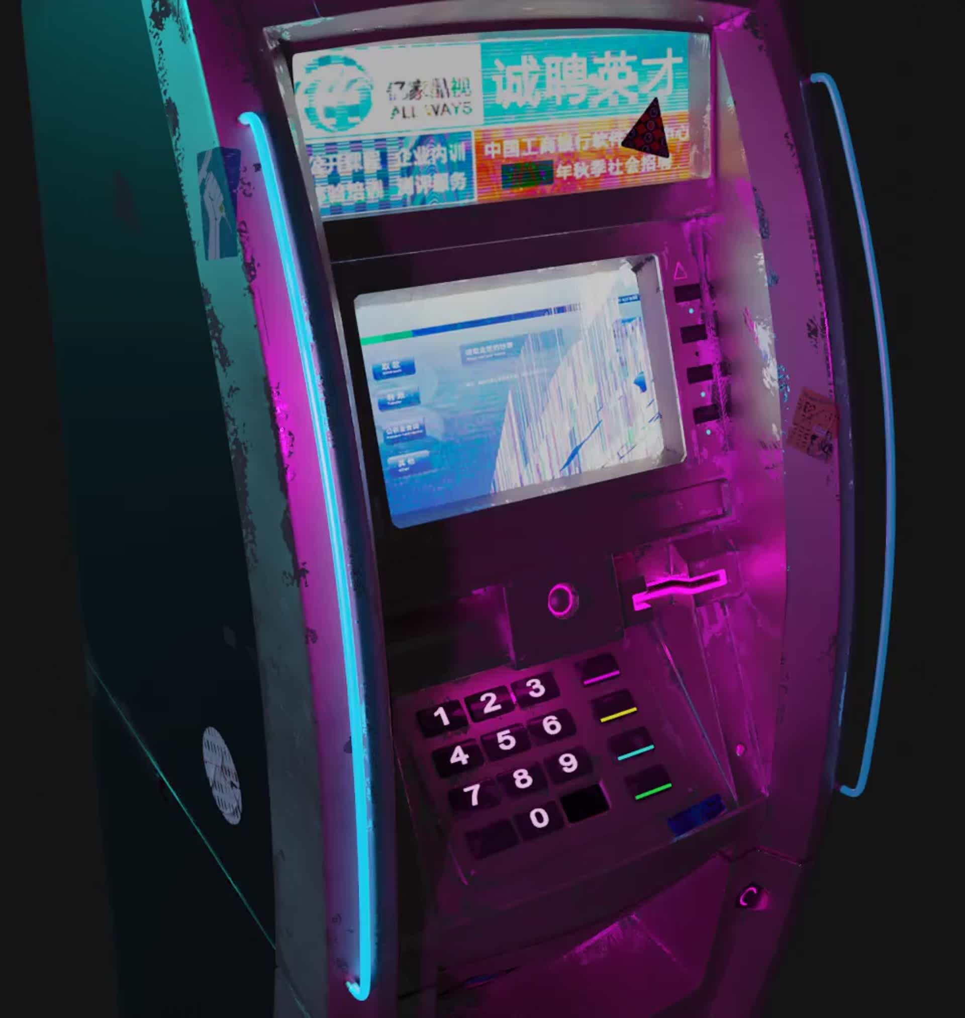 ArtStation - Cyberpunk ATM machine
