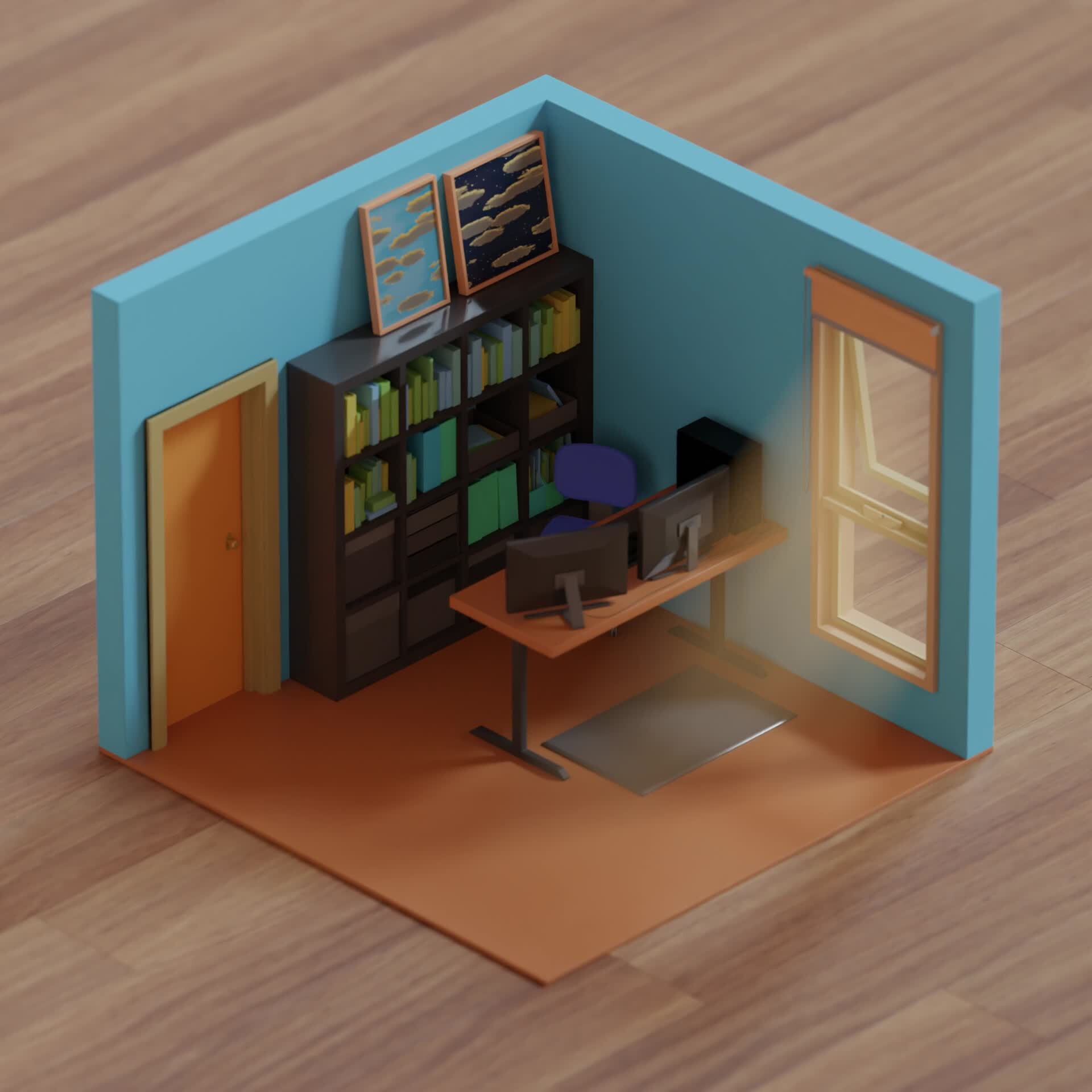 ArtStation - Day/Night Mini Room