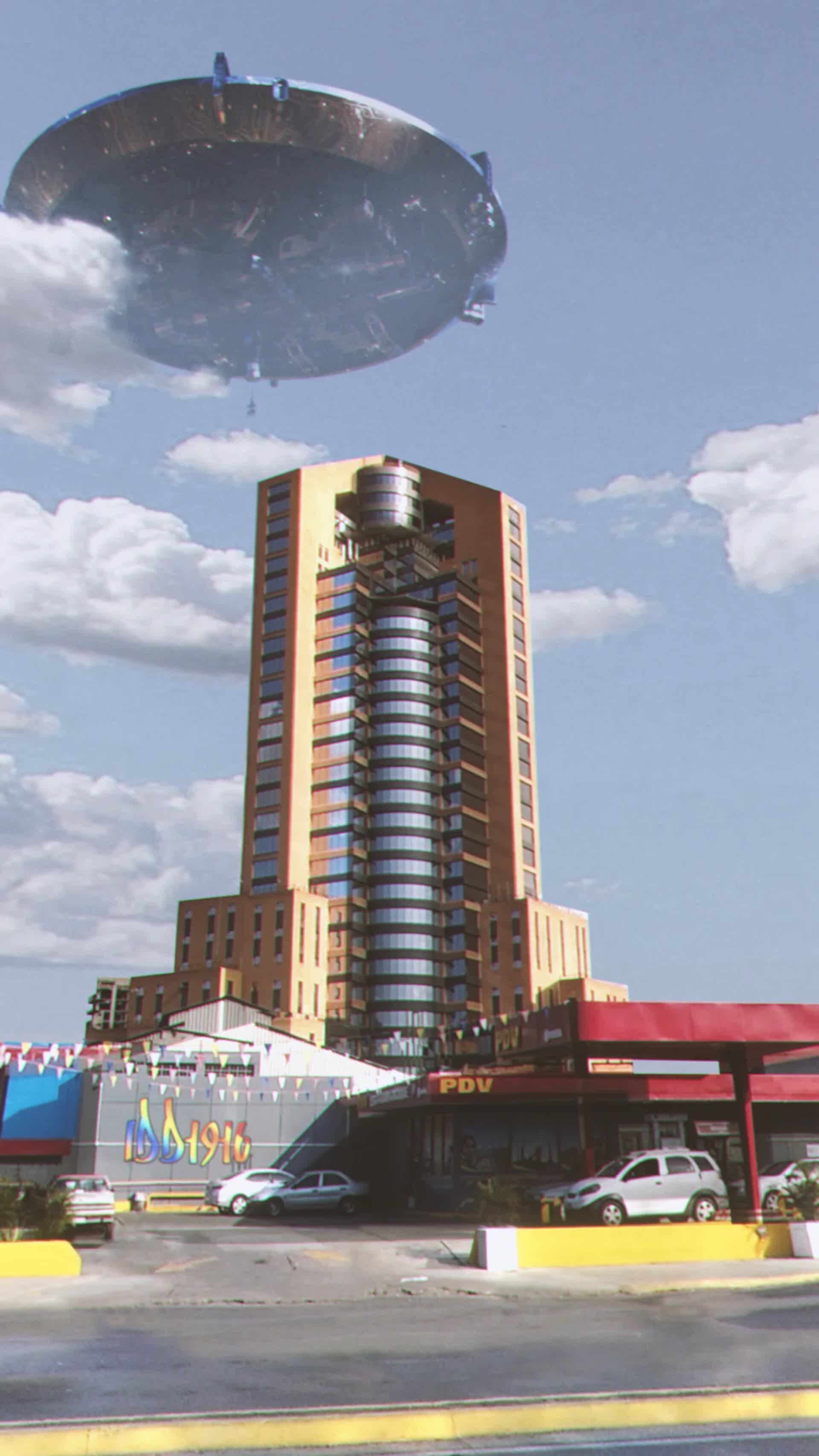 ArtStation - UFO in Sindoni Tower, Maracay, Aragua, Venezuela