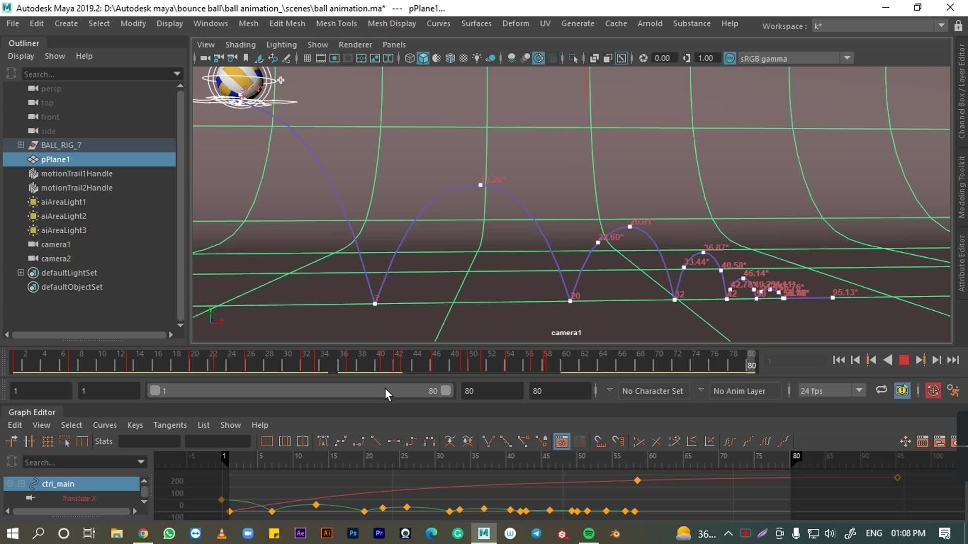 ArtStation - Bouncing ball animation